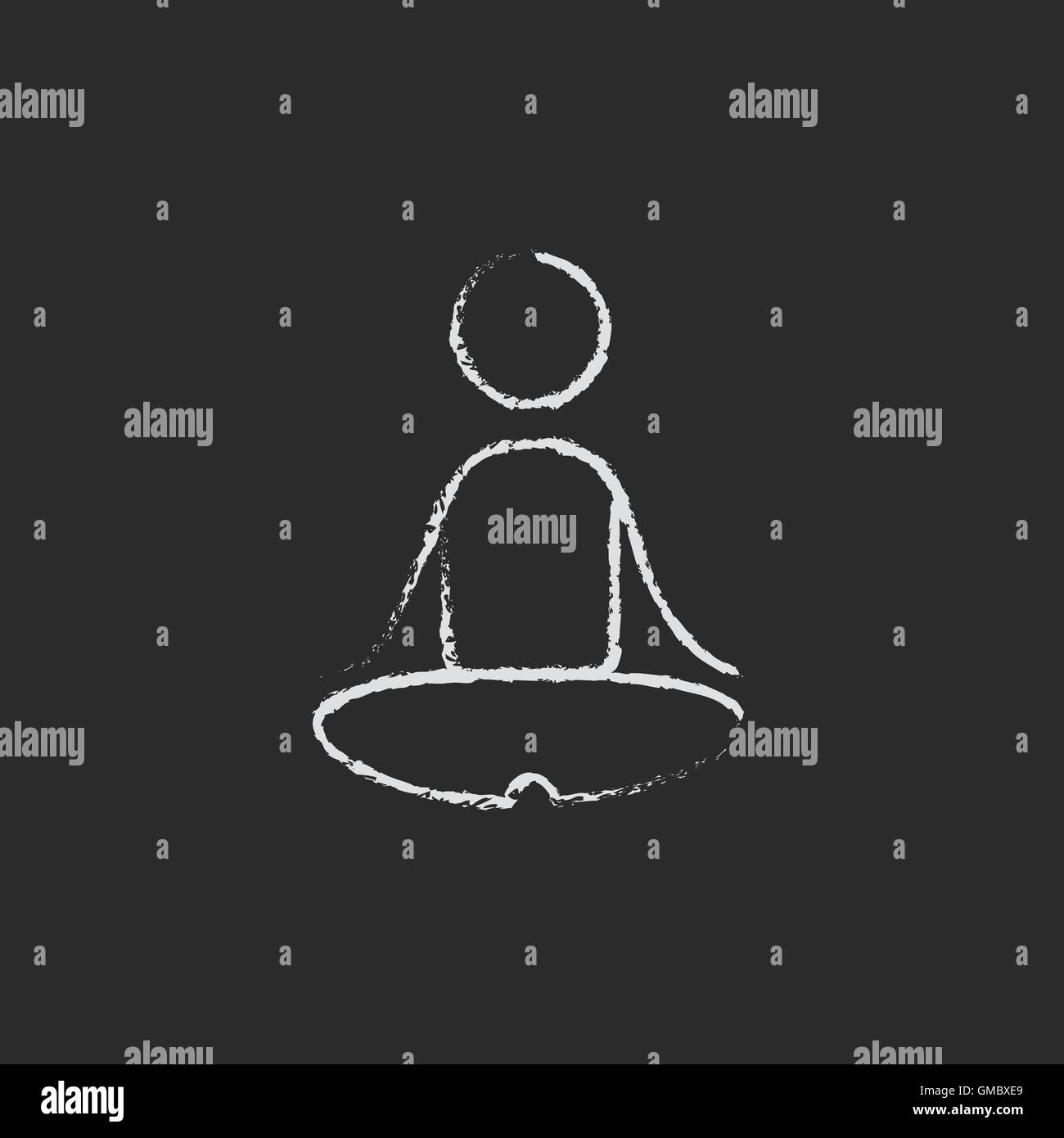 Yoga exercise icon drawn in chalk Stock Vector Image & Art - Alamy