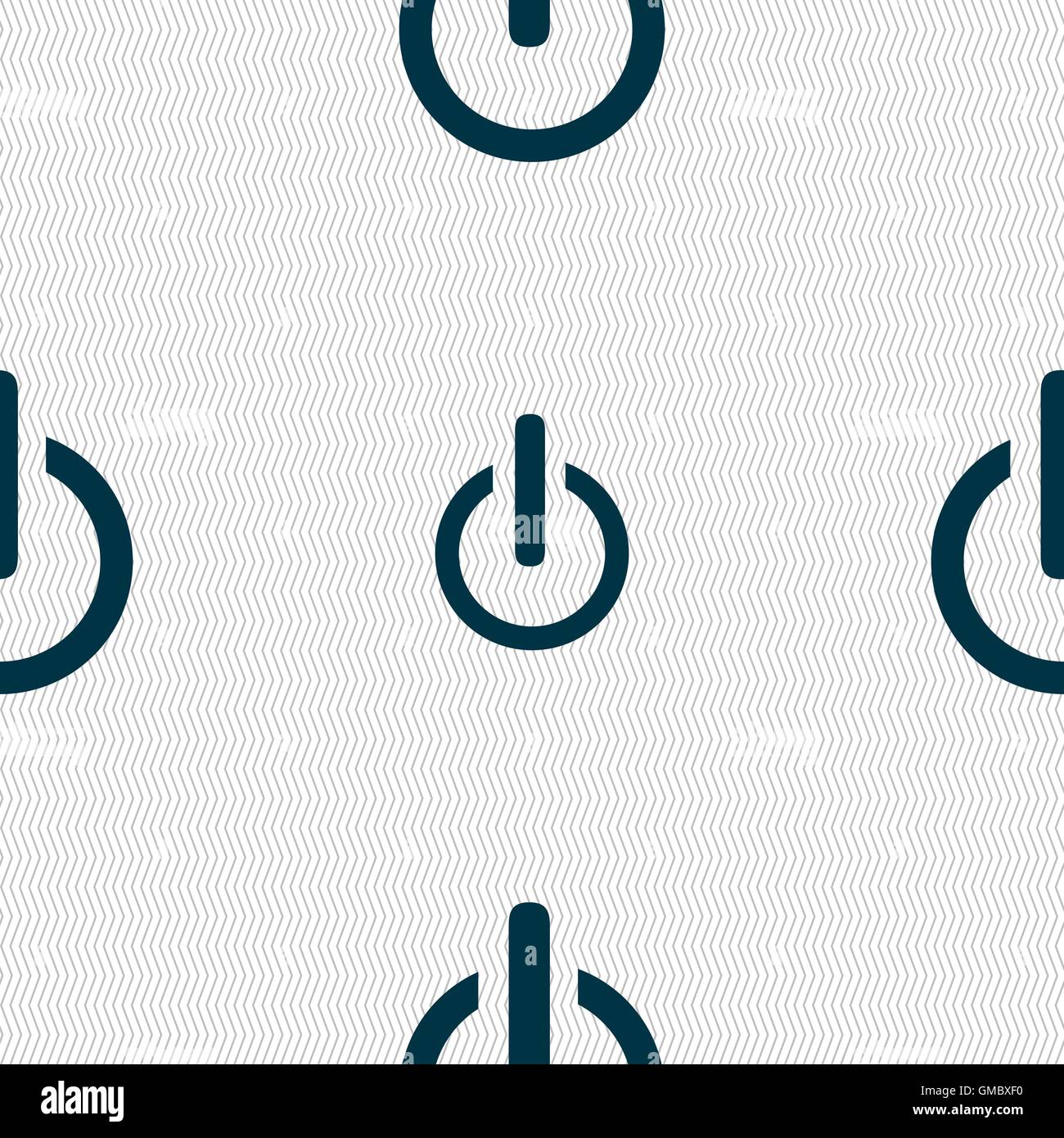 Power sign icon. Switch symbol. Seamless abstract background with ...