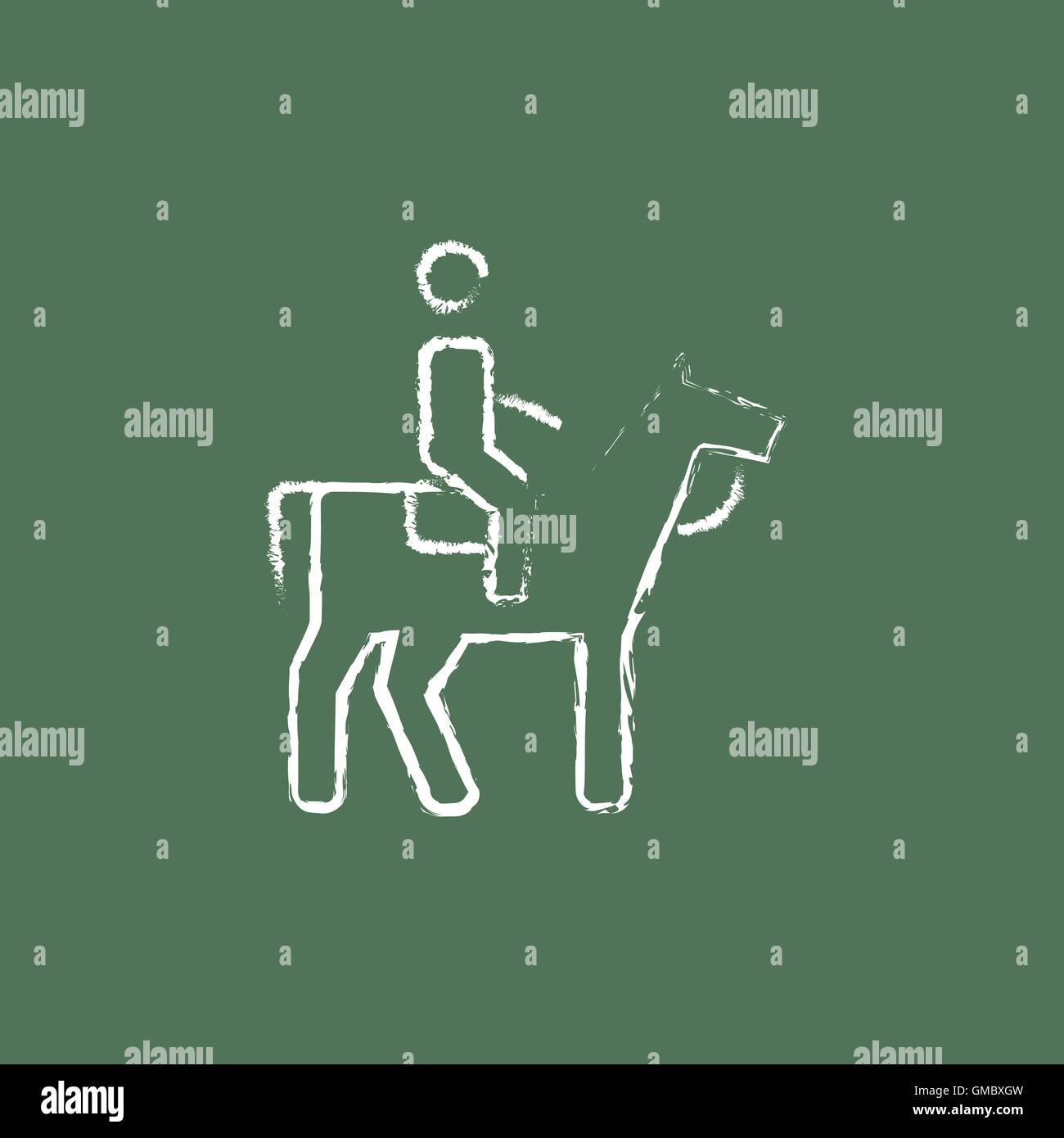 Horse riding icon drawn in chalk Stock Vector Image & Art - Alamy