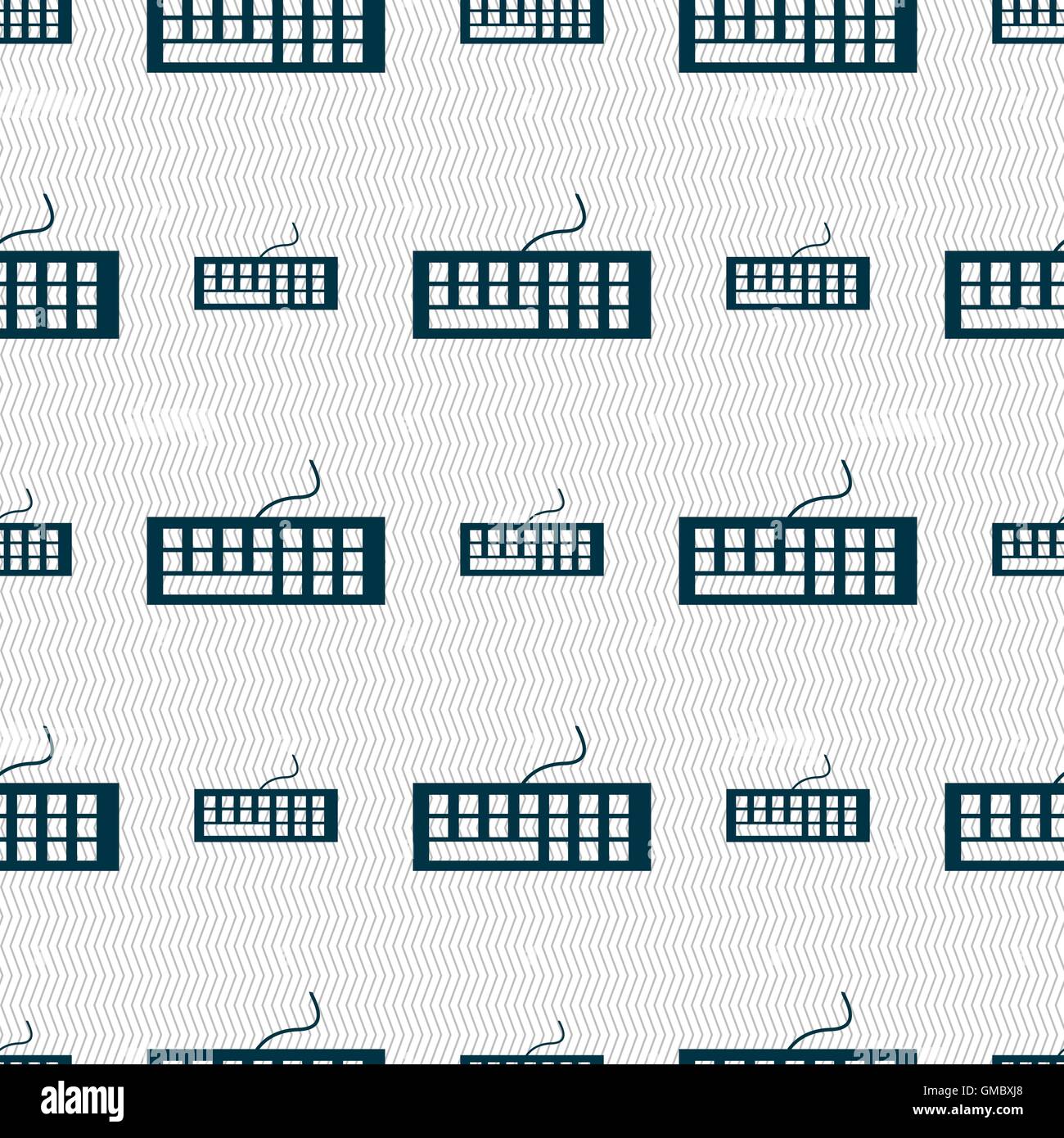 Computer keyboard Icon. Seamless abstract background with geometric shapes. Vector Stock Vector ...