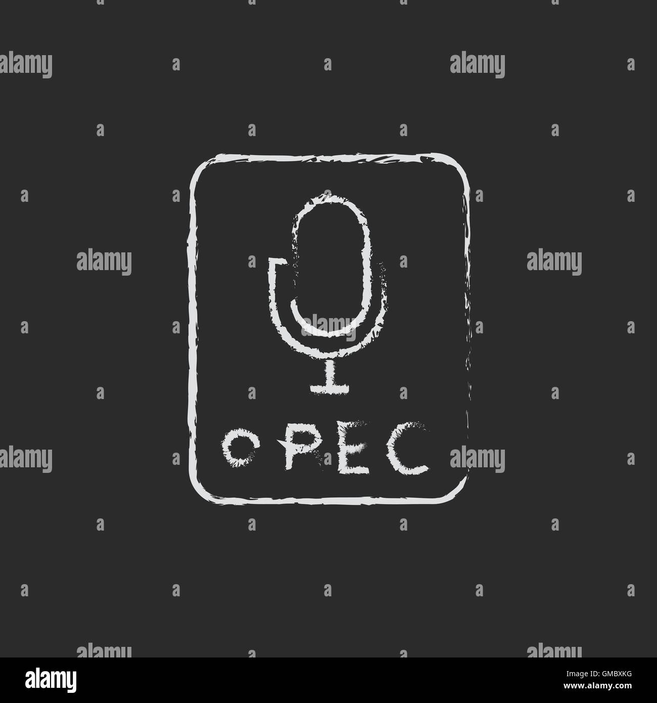 Record button icon drawn in chalk Stock Vector Image & Art - Alamy