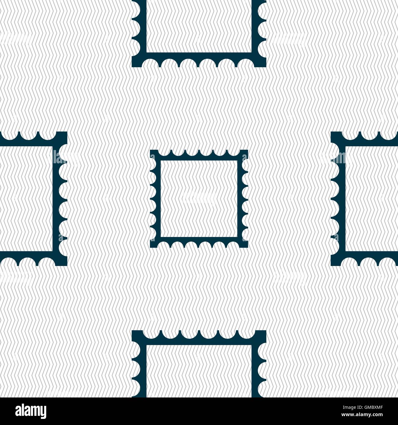 Photo frame template icon sign. Seamless abstract background with ...