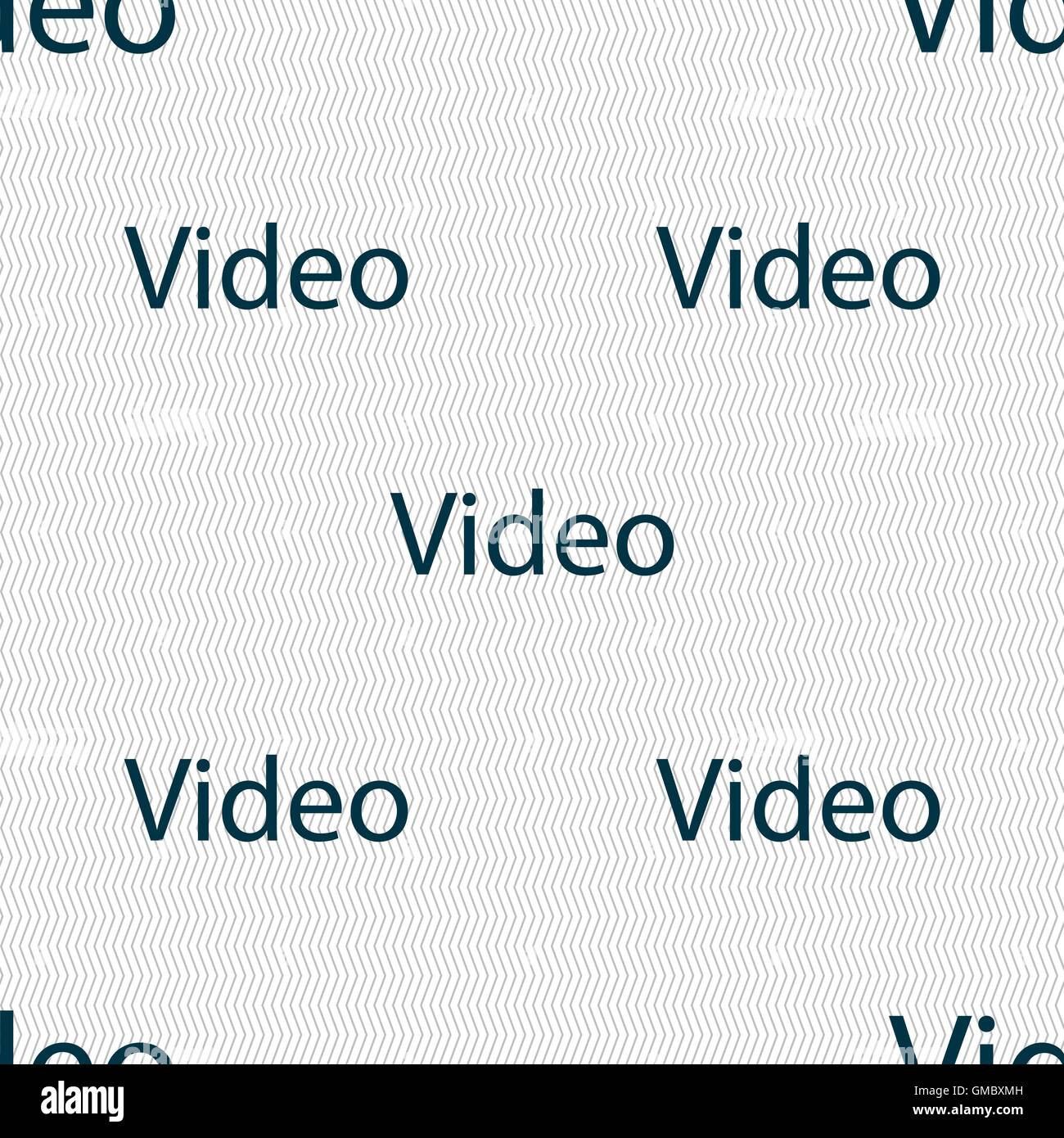 Play video sign icon. Player navigation symbol. Seamless abstract ...
