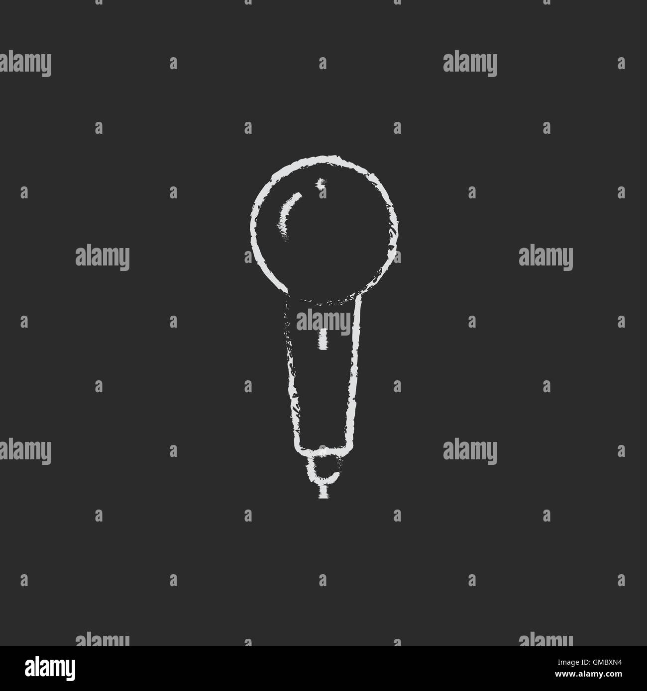 Microphone icon drawn in chalk Stock Vector Image & Art - Alamy