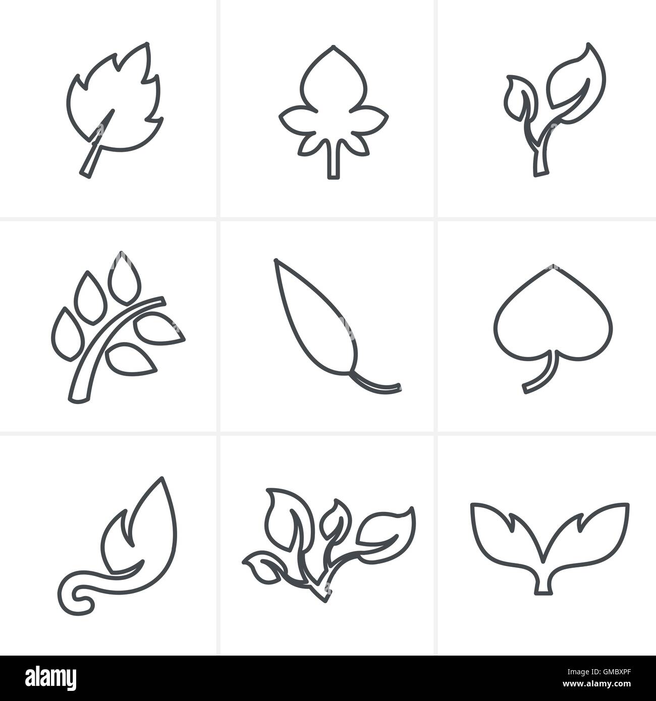 Growth line vector icons Cut Out Stock Images & Pictures - Alamy