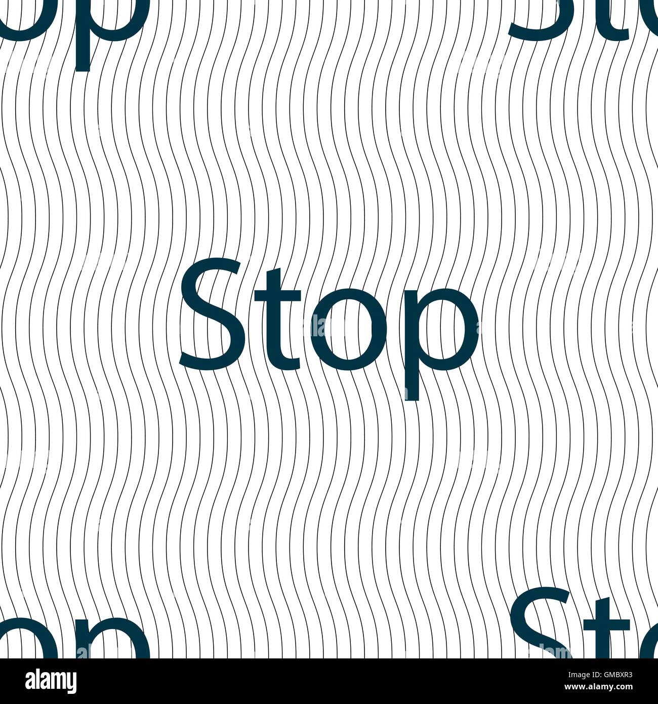 Traffic stop sign icon. Caution symbol. Seamless pattern with geometric ...