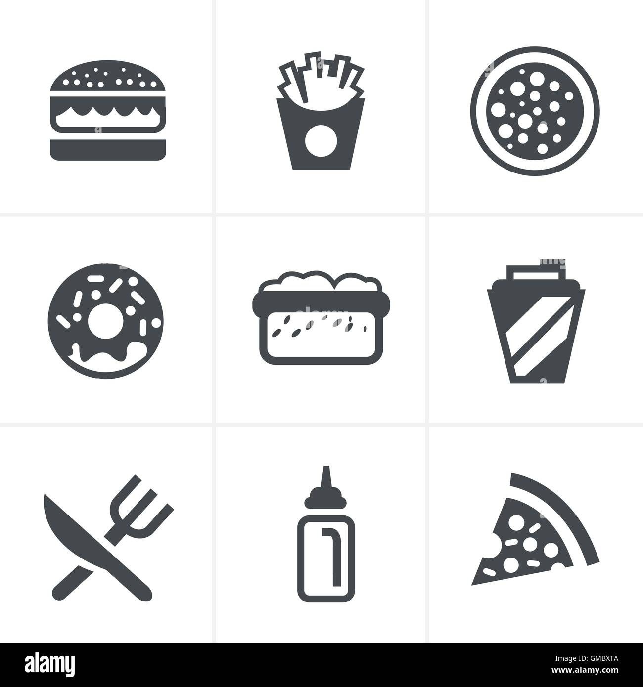 Junk food symbol Cut Out Stock Images & Pictures - Alamy