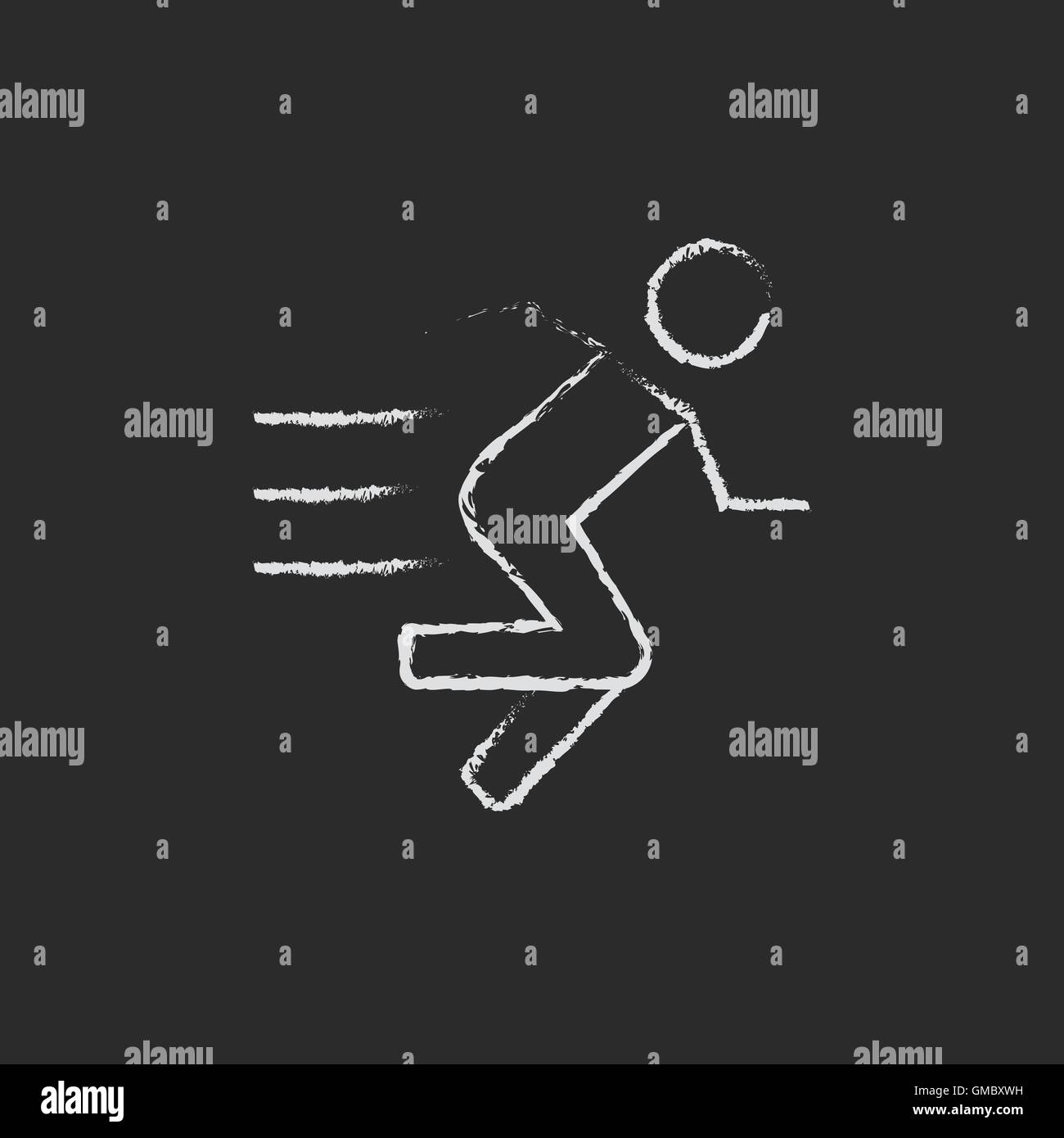 Running track in runner Stock Vector Images - Alamy