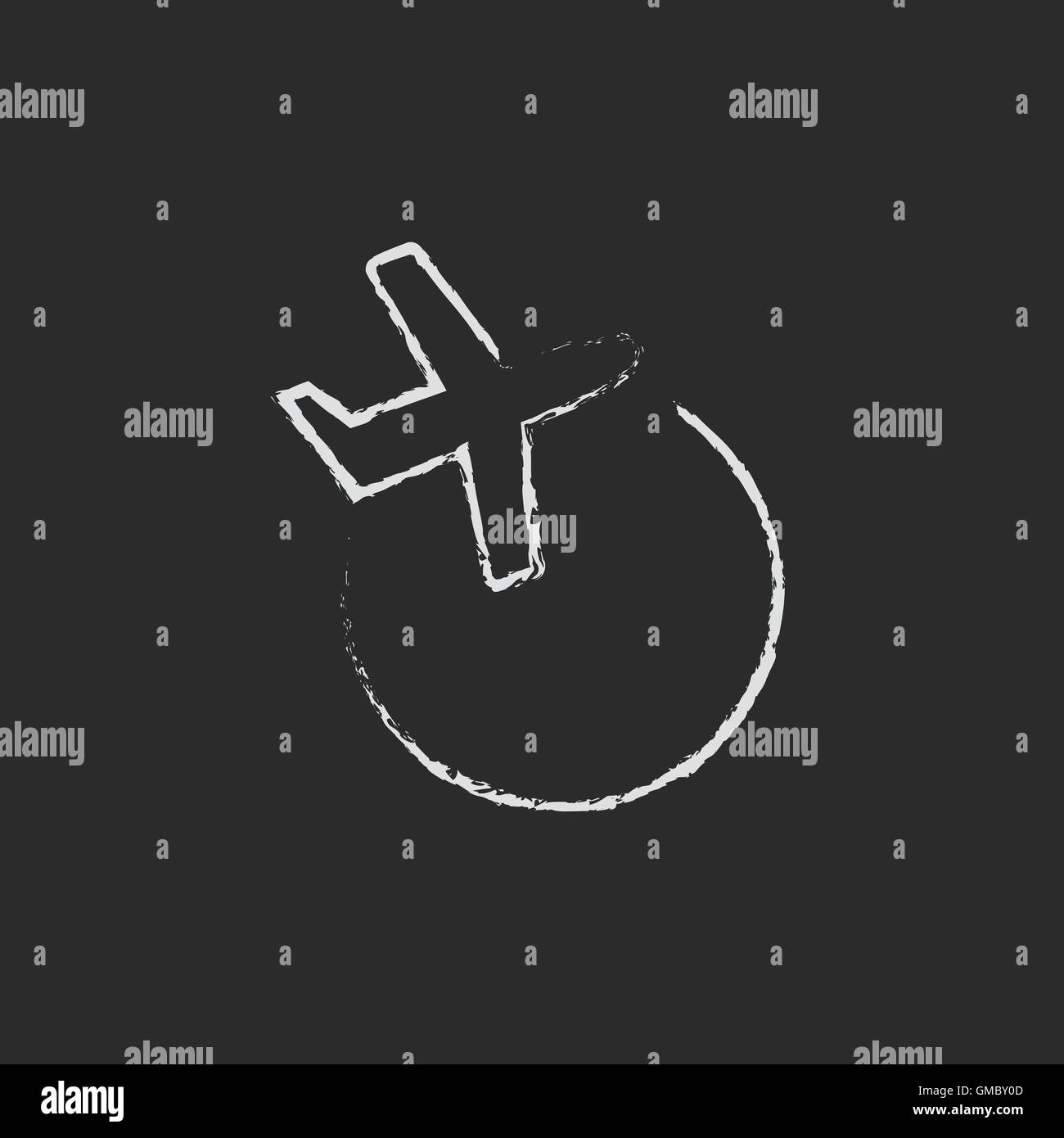 Vector drawing airplane in Black and White Stock Photos & Images - Alamy