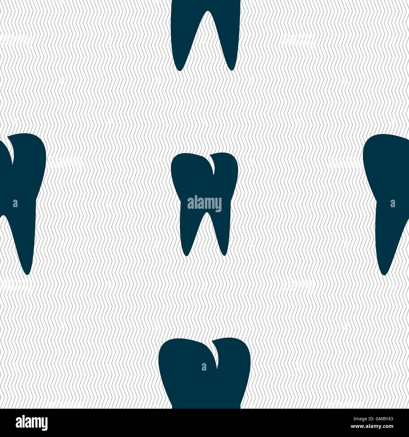 tooth icon. Seamless abstract background with geometric shapes. Vector ...
