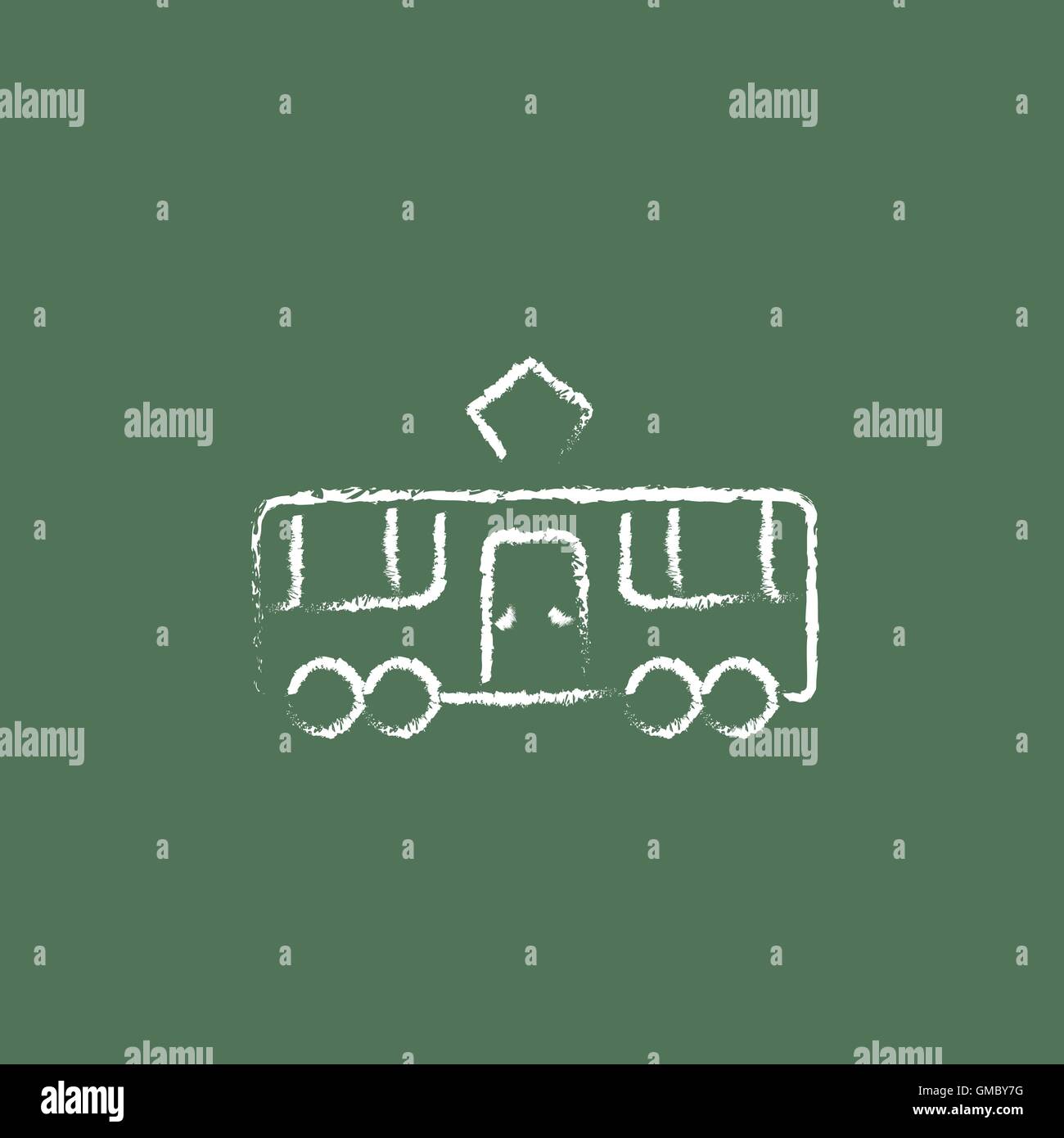 Tram icon drawn in chalk Stock Vector Image & Art - Alamy