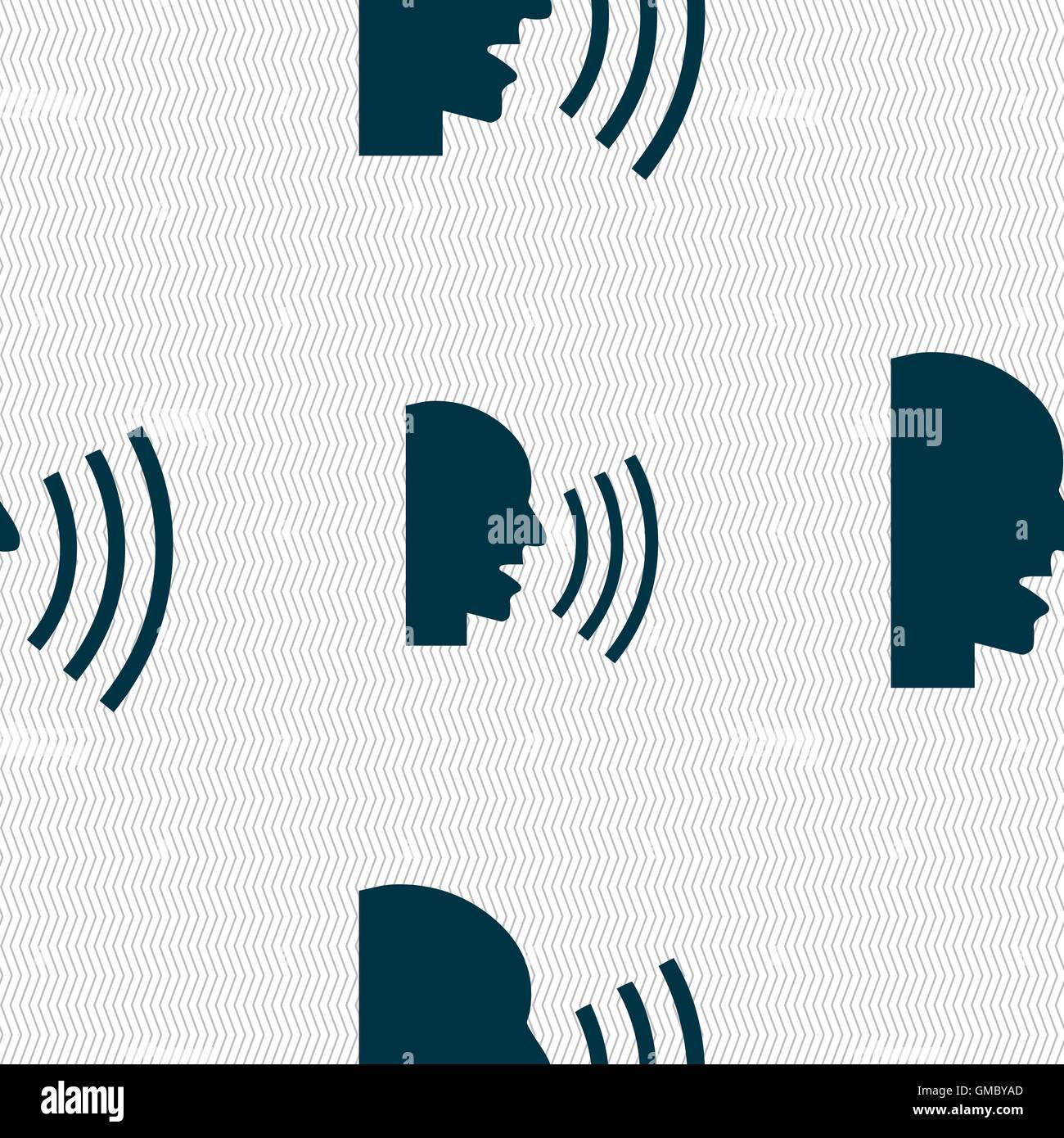 Talking Flat modern web icon. Seamless abstract background with ...