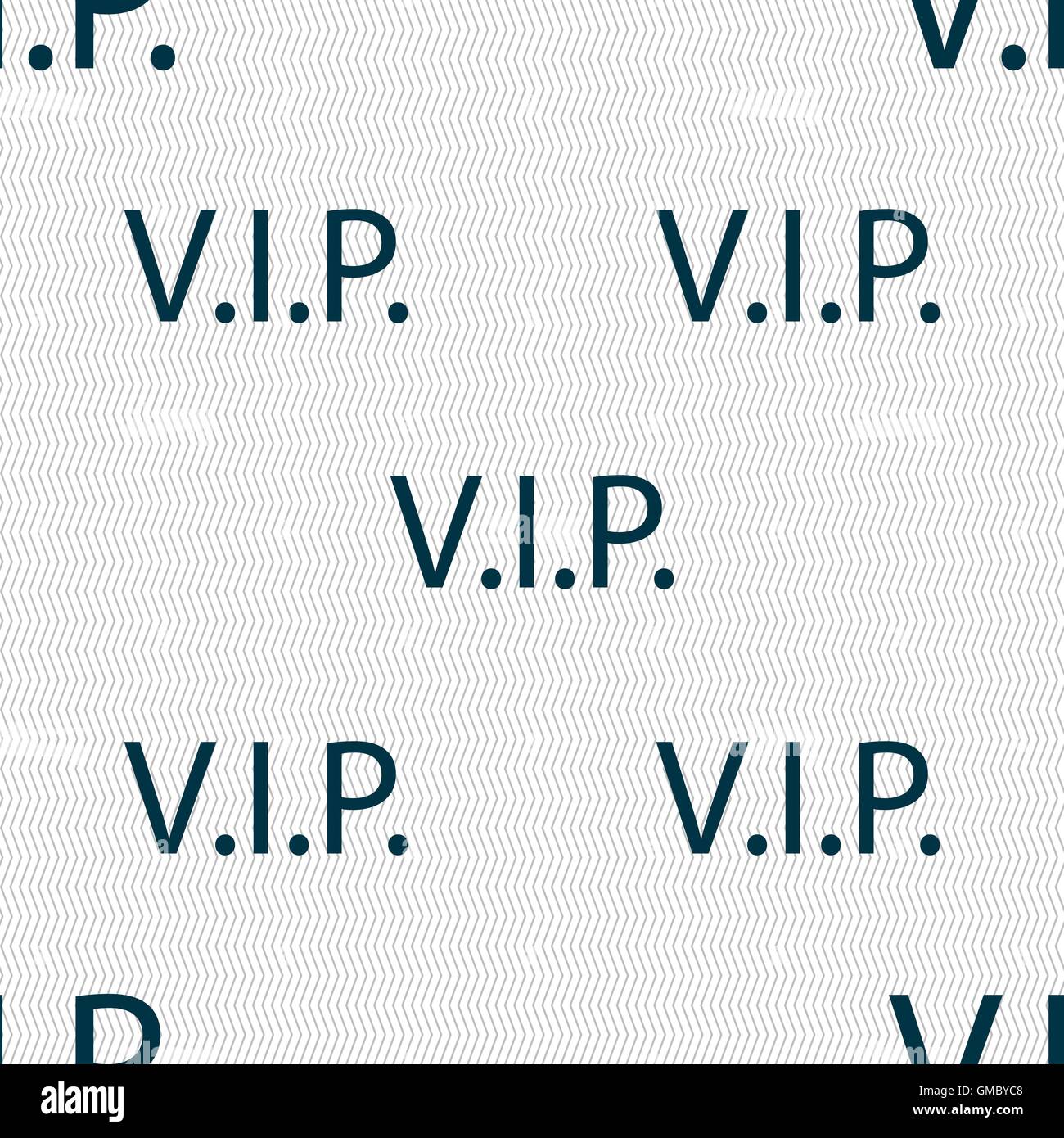 Vip sign icon. Membership symbol. Very important person. Seamless ...