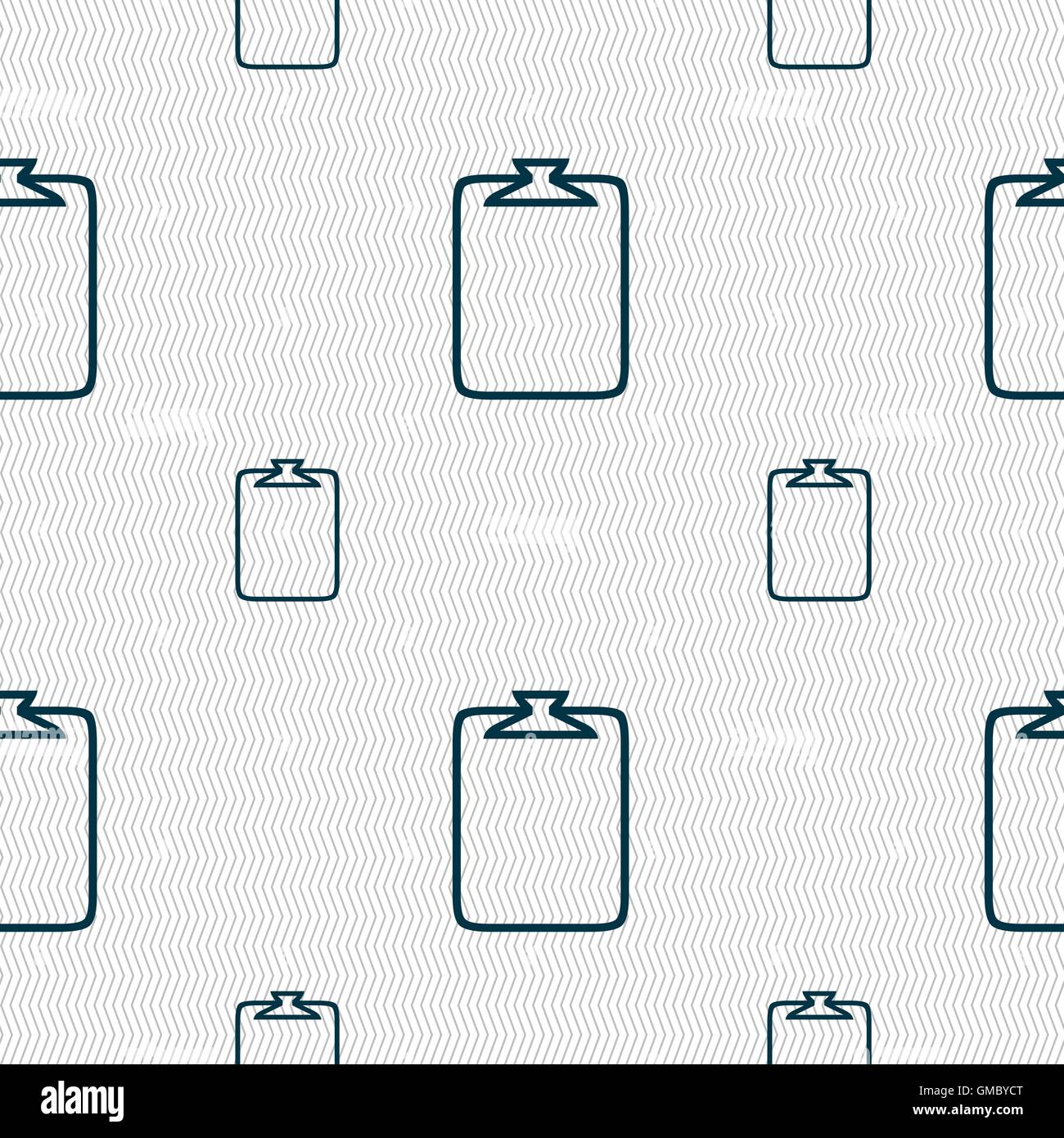 File annex icon. Paper clip symbol. Attach sign. Seamless pattern with ...