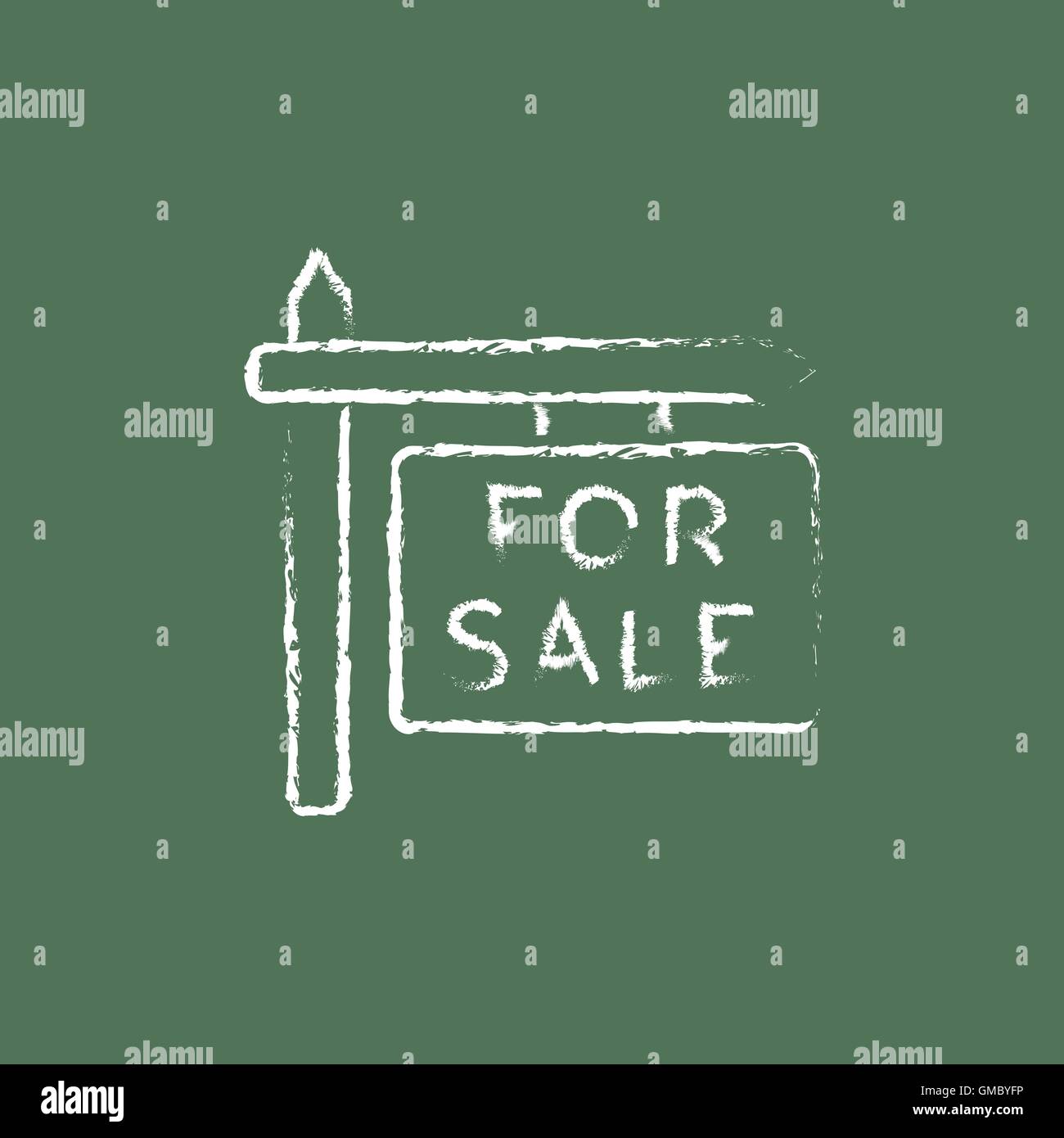 For sale signboard icon drawn in chalk Stock Vector Image & Art - Alamy