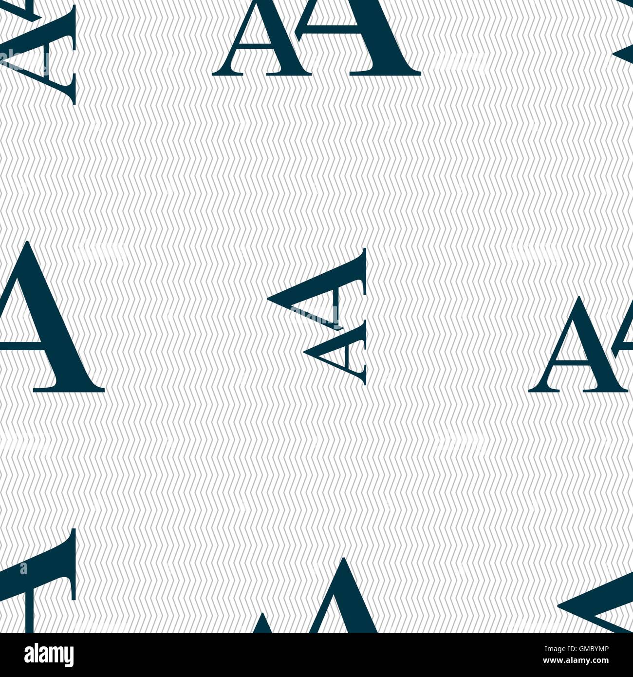Enlarge font, AA icon sign. Seamless abstract background with geometric ...