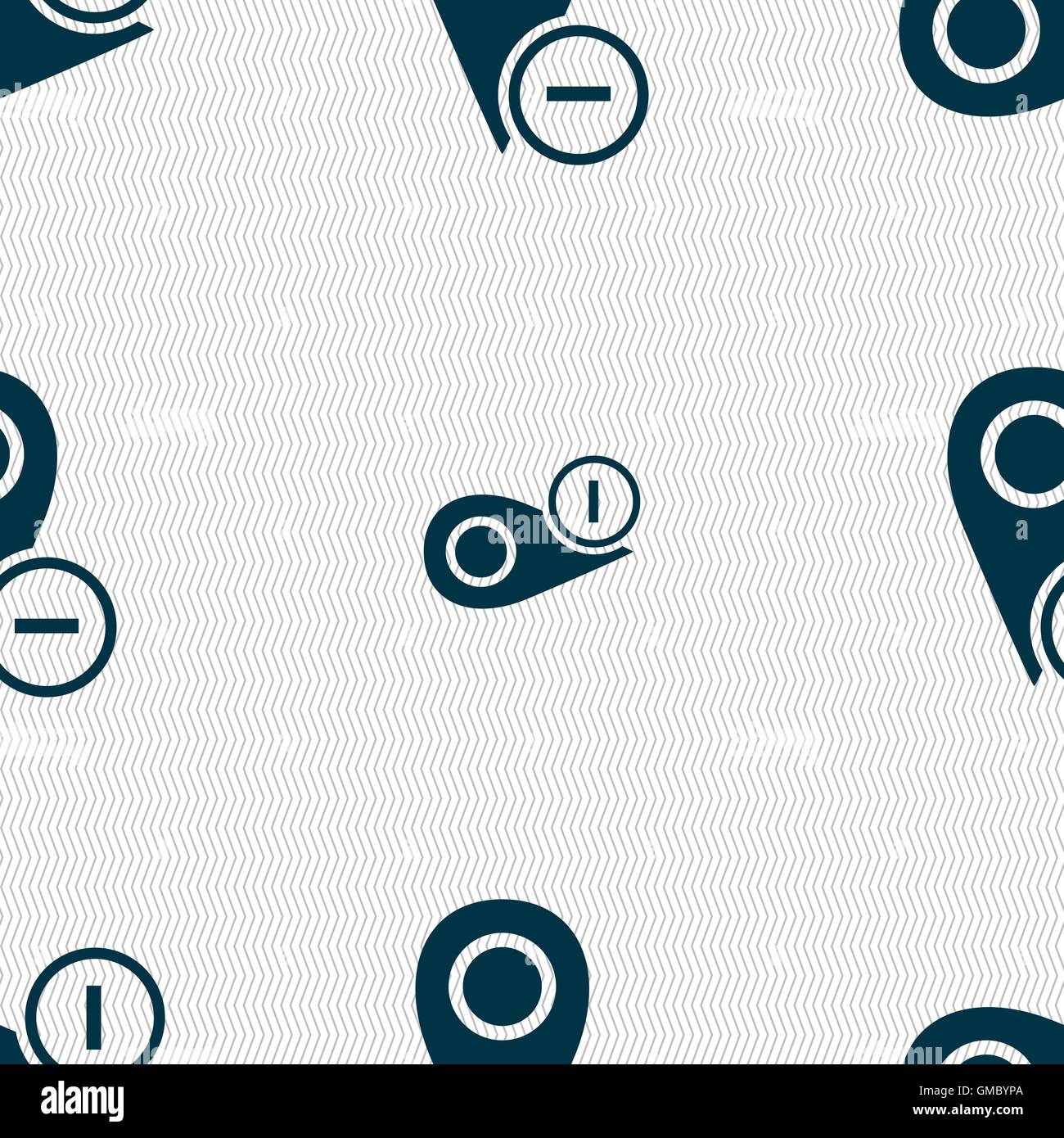 Map pointer icon sign. Seamless abstract background with geometric shapes. Vector Stock Vector ...