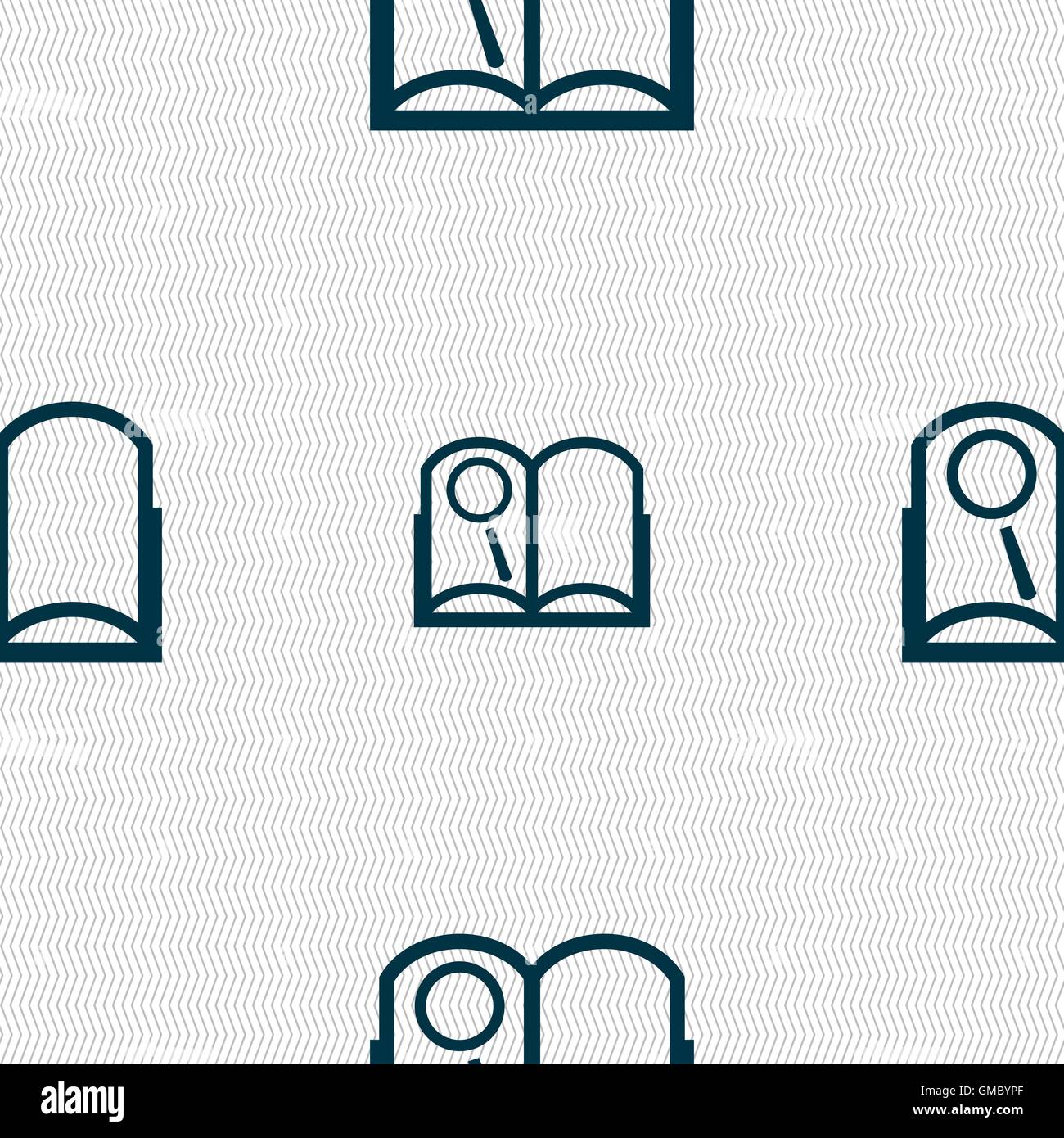 Book sign icon. Open book symbol. Seamless abstract background with ...