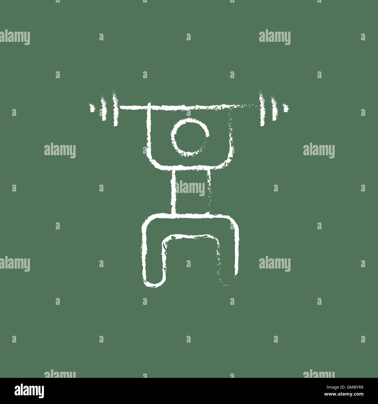 Man barbell in training Stock Vector Images - Alamy