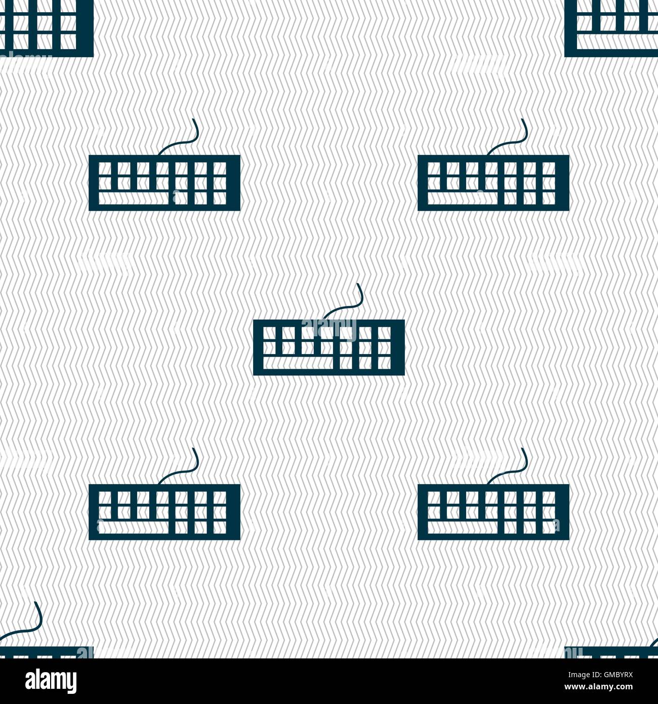 Computer keyboard Icon. Seamless abstract background with geometric shapes. Vector Stock Vector ...