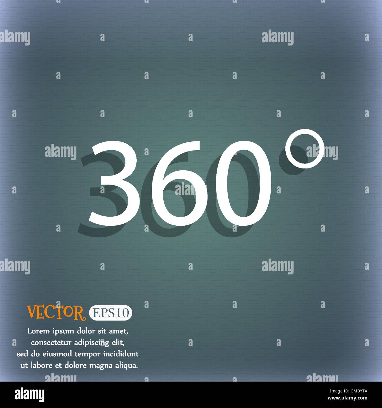 Angle 360 degrees sign icon. Geometry math symbol. Full rotation. On ...