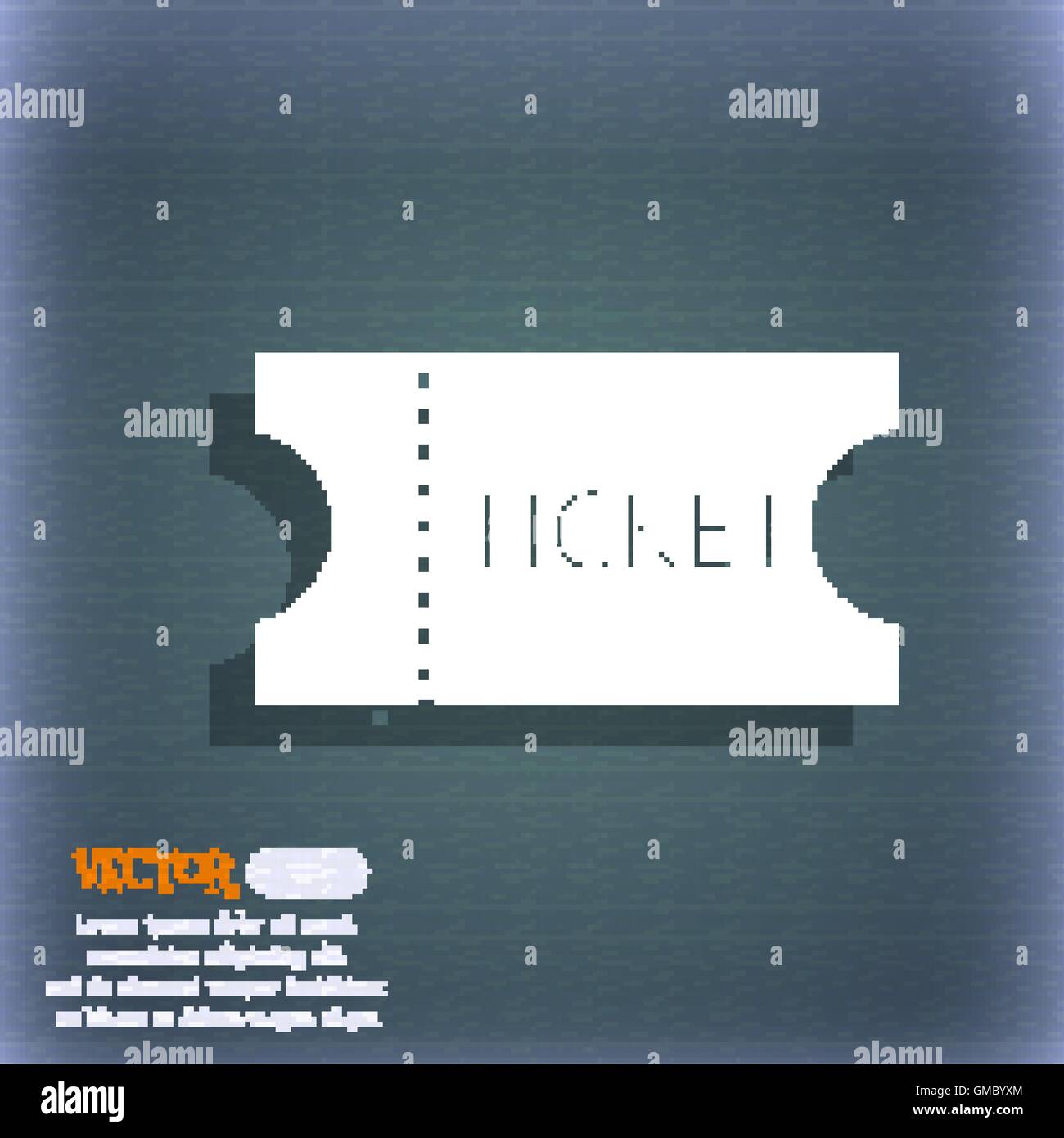 Cinema ticket movie theatre blue Stock Vector Images - Alamy