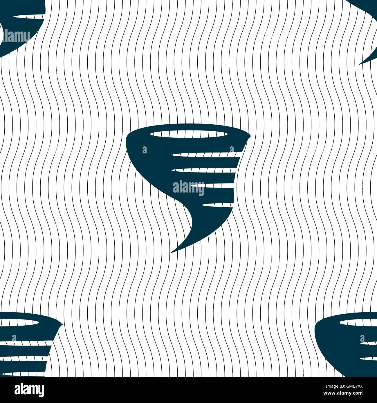Tornado icon. Seamless pattern with geometric texture. Vector Stock ...