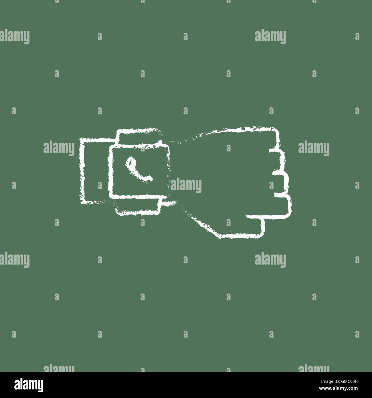 Green smart watch not apple not mac Stock Vector Images - Alamy