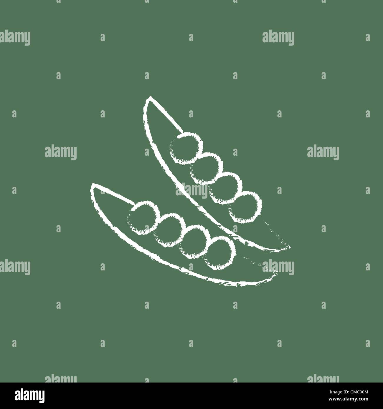 Peapod icon drawn in chalk Stock Vector Image & Art - Alamy