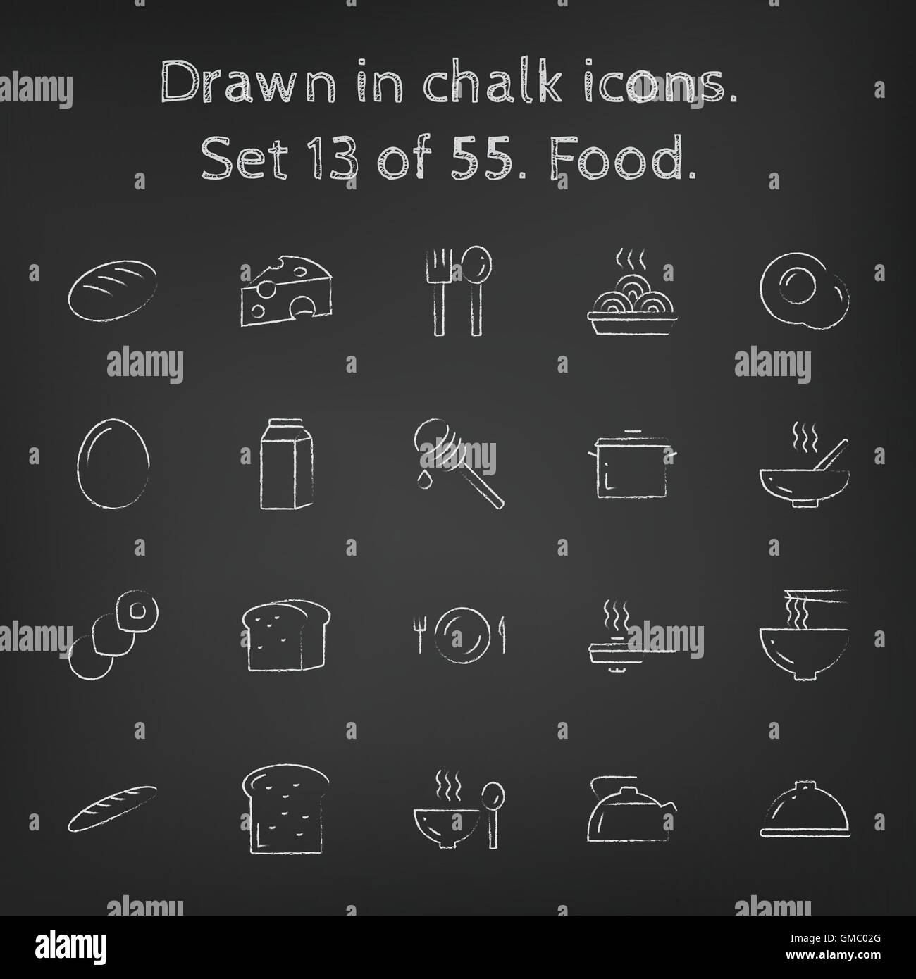 Chalk drawing bread hi-res stock photography and images - Alamy