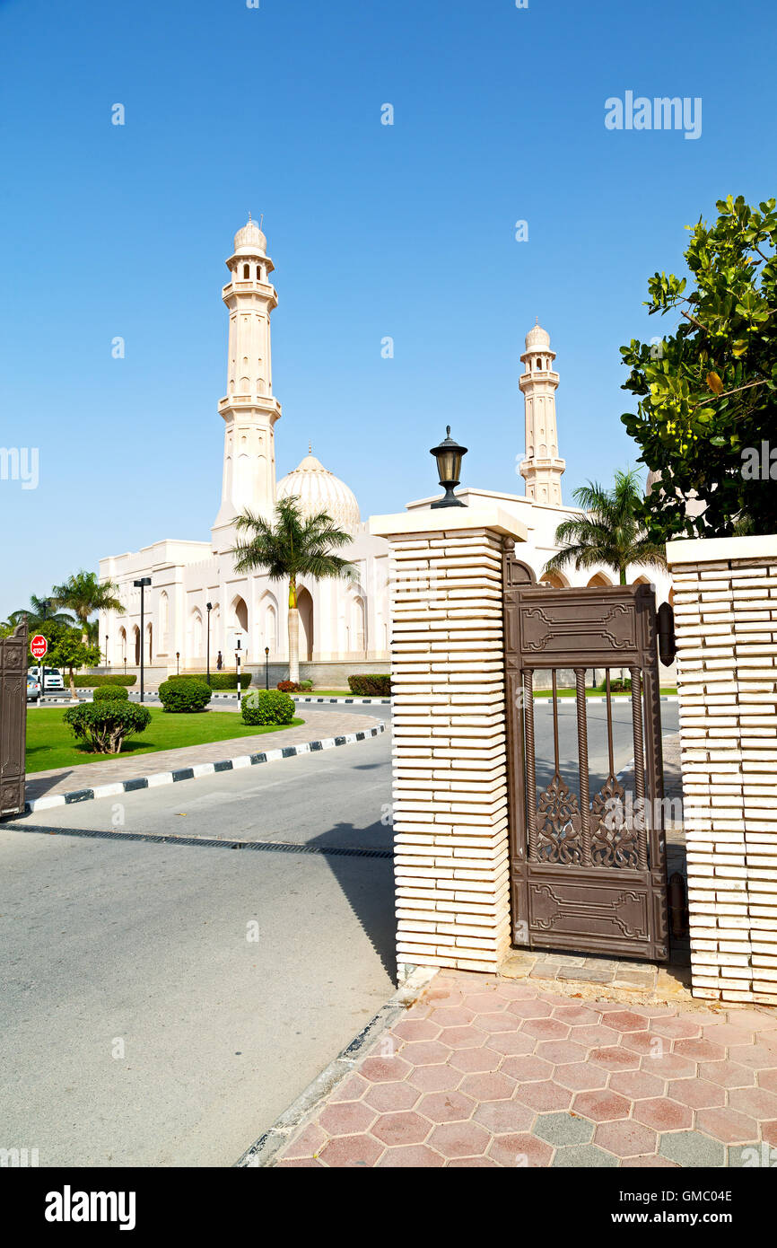 minaret and religion in clear sky in oman muscat the old mosque Stock ...