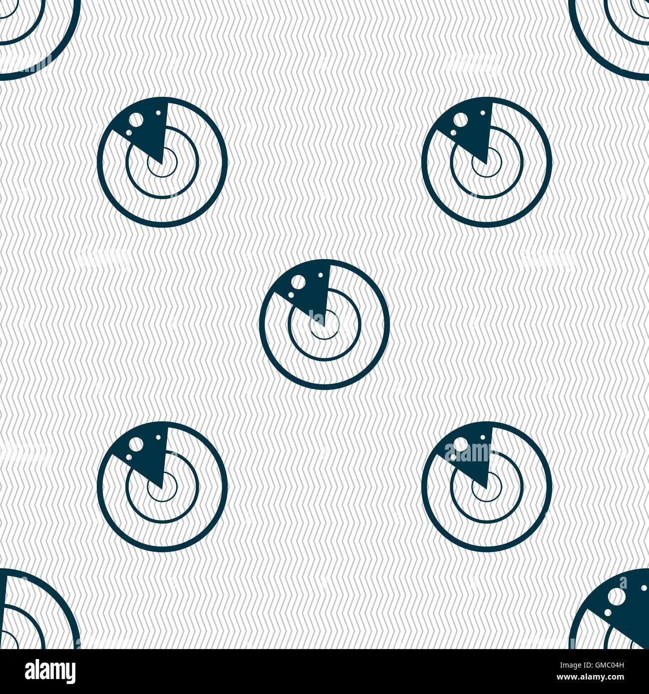 radar icon sign. Seamless abstract background with geometric shapes ...