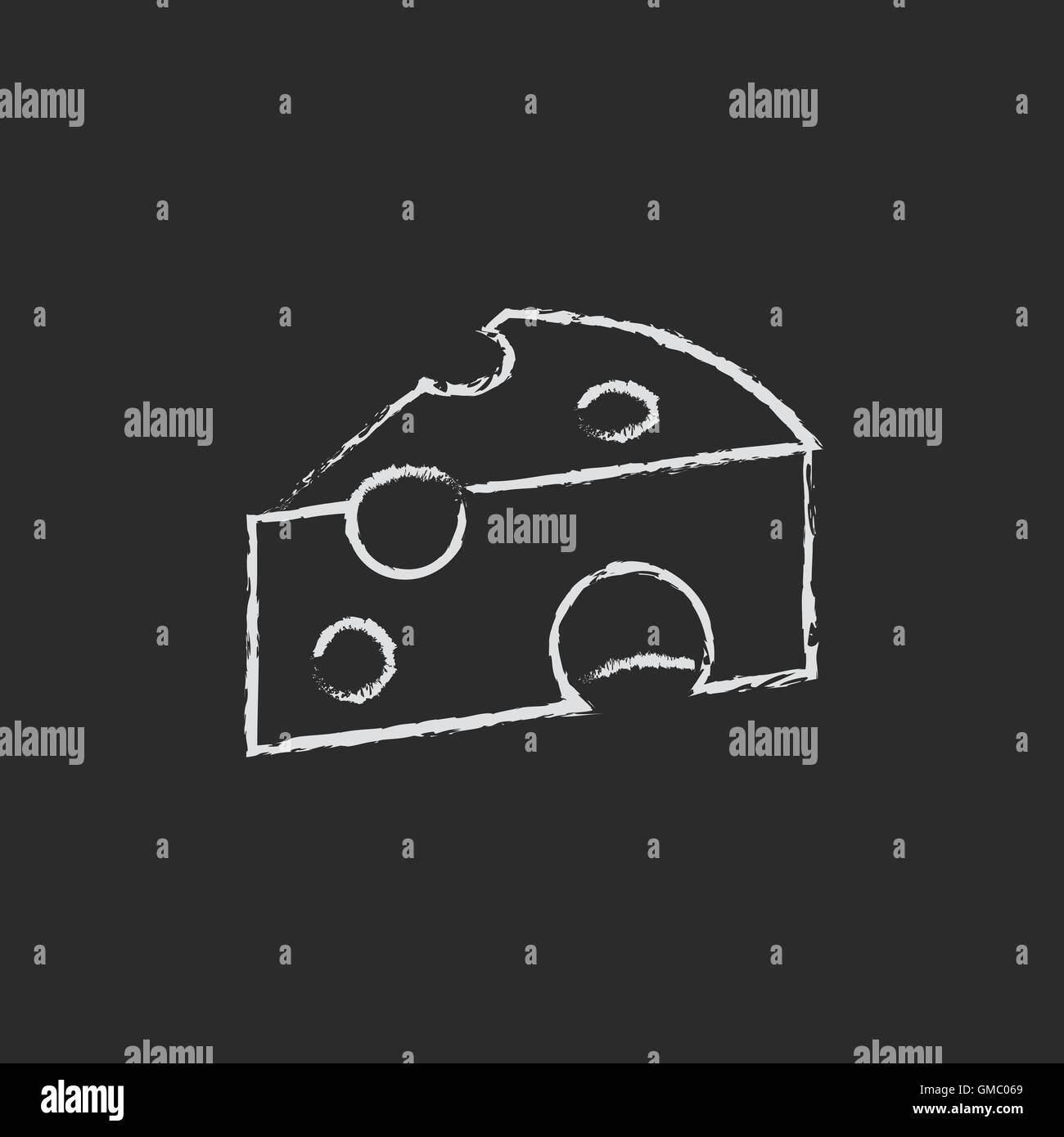 Piece of cheese icon drawn in chalk Stock Vector Image & Art - Alamy