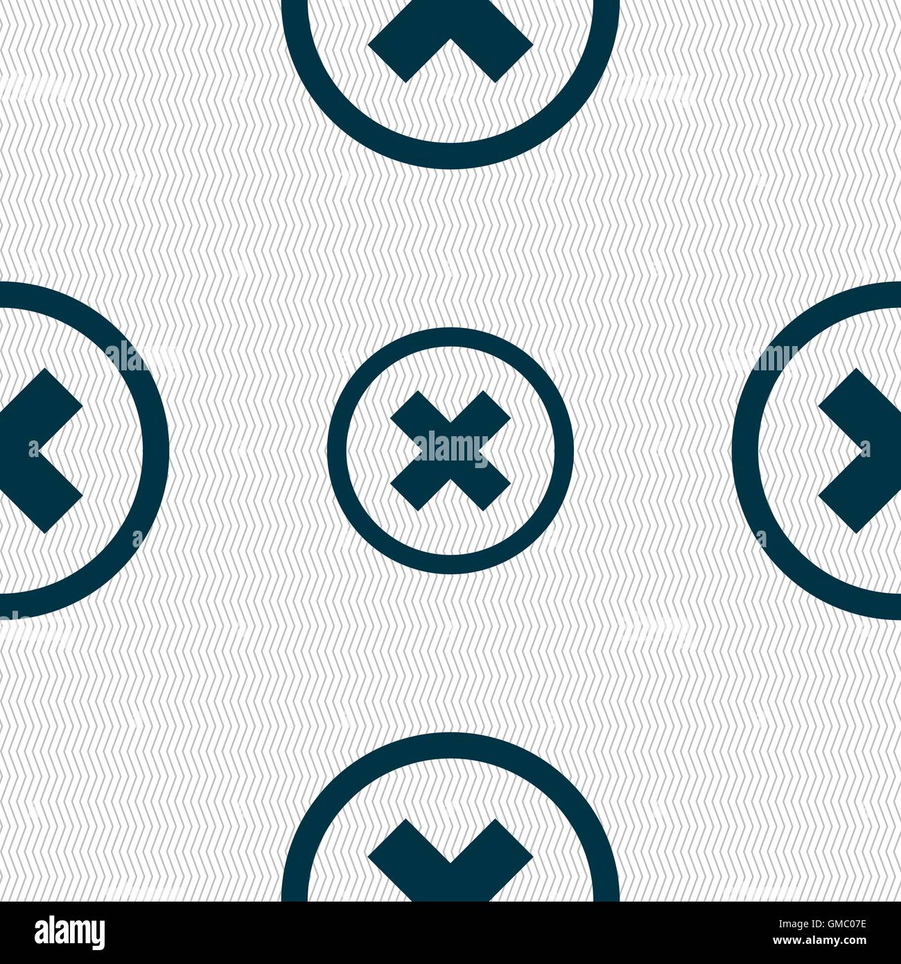 Cancel icon. no sign. Seamless abstract background with geometric ...