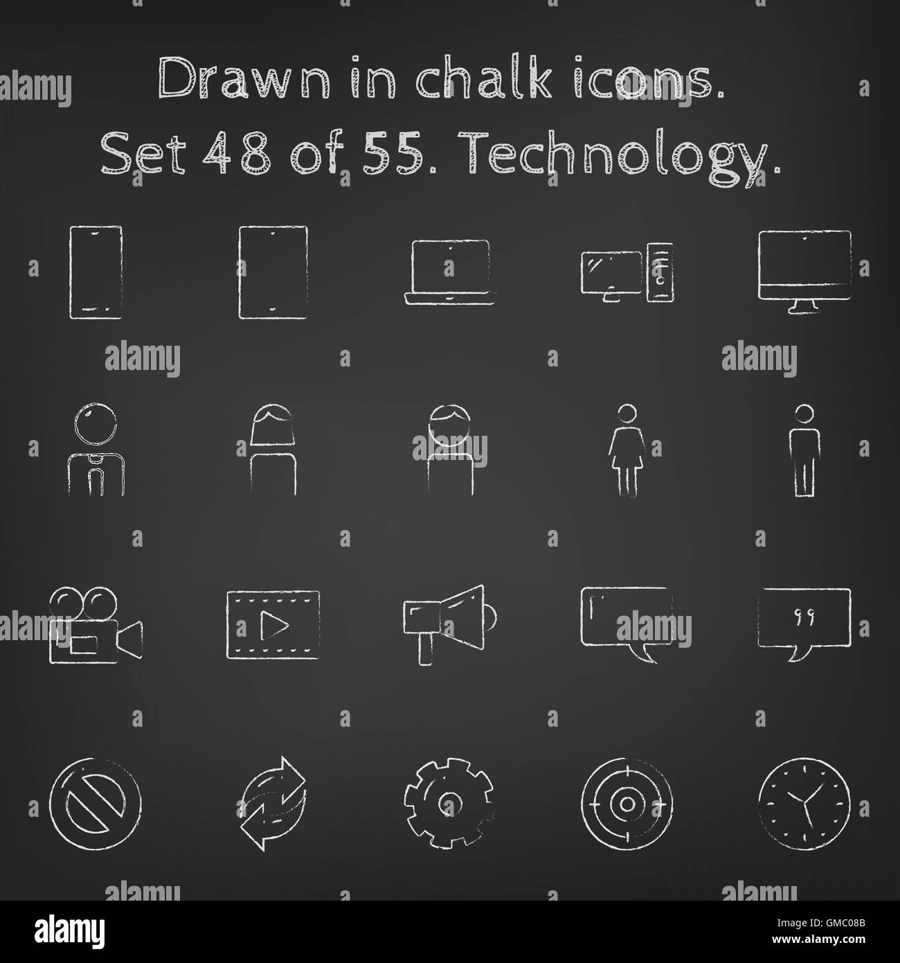 White chalk wall Stock Vector Images - Alamy