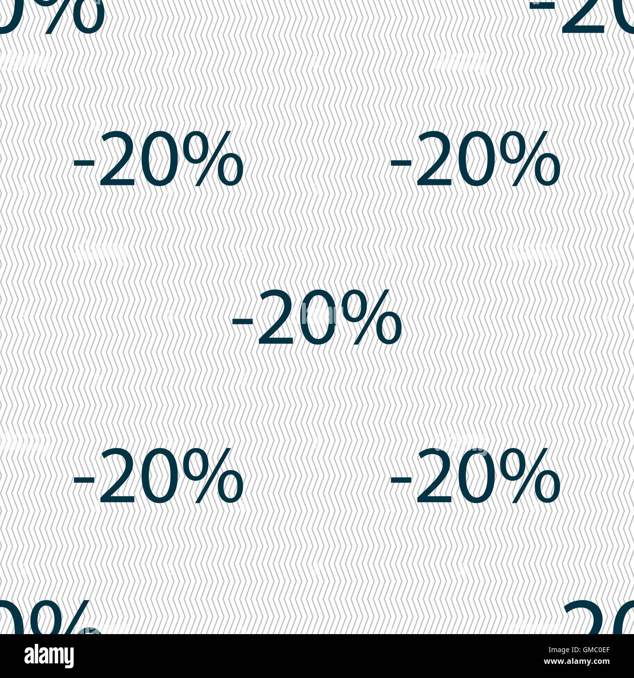 20 percent discount sign icon. Sale symbol. Special offer label ...