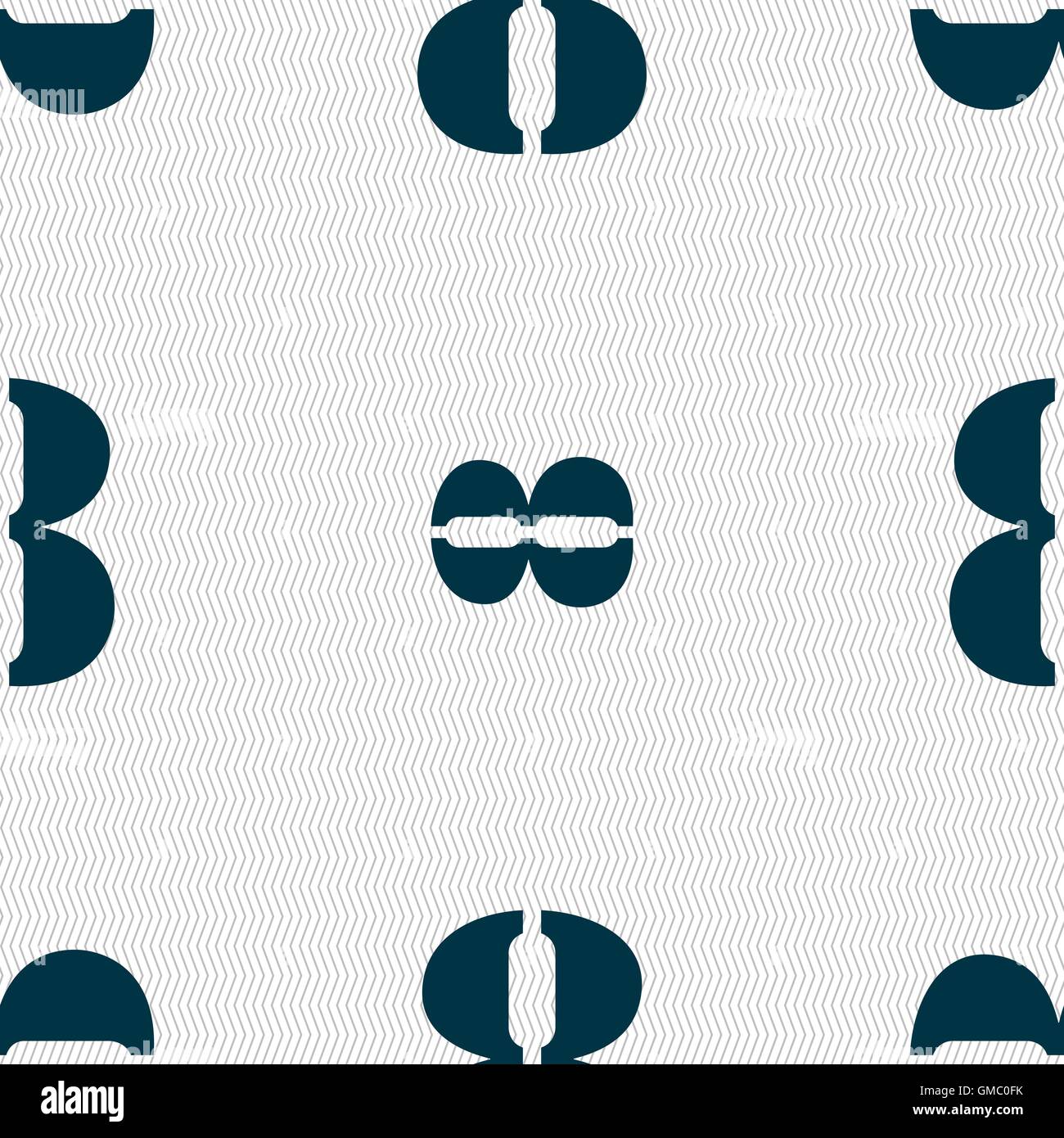 number Eight icon sign. Seamless abstract background with geometric ...