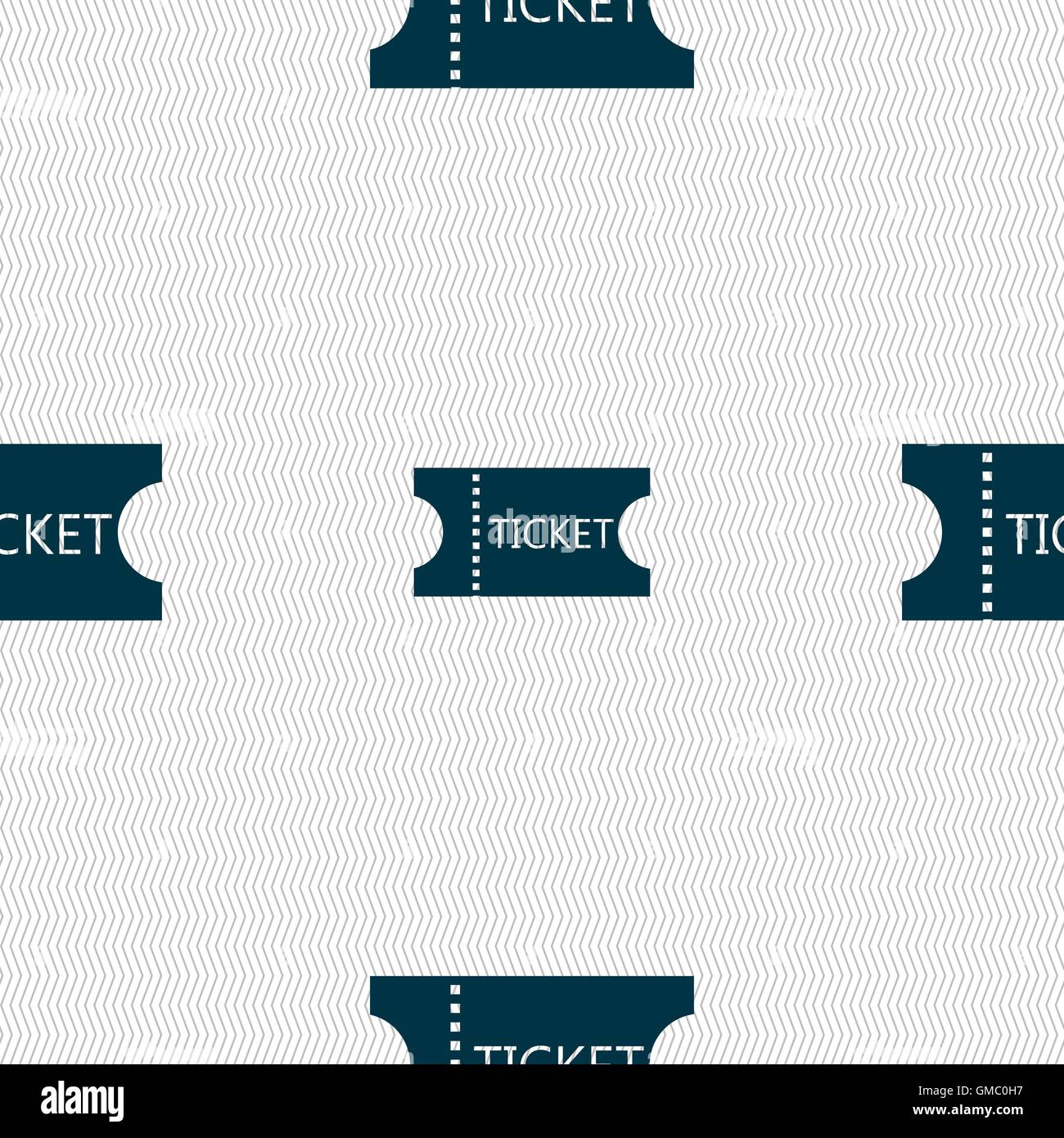 ticket icon sign. Seamless abstract background with geometric shapes ...