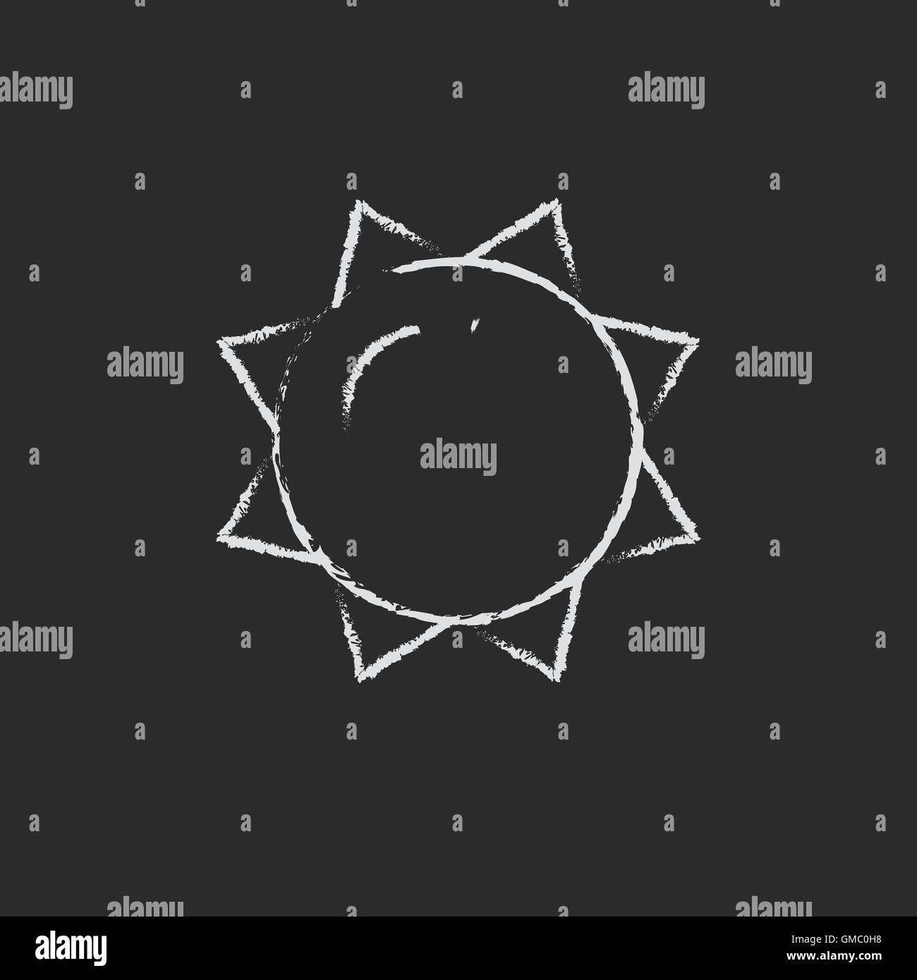 Sun icon drawn in chalk Stock Vector Image & Art - Alamy