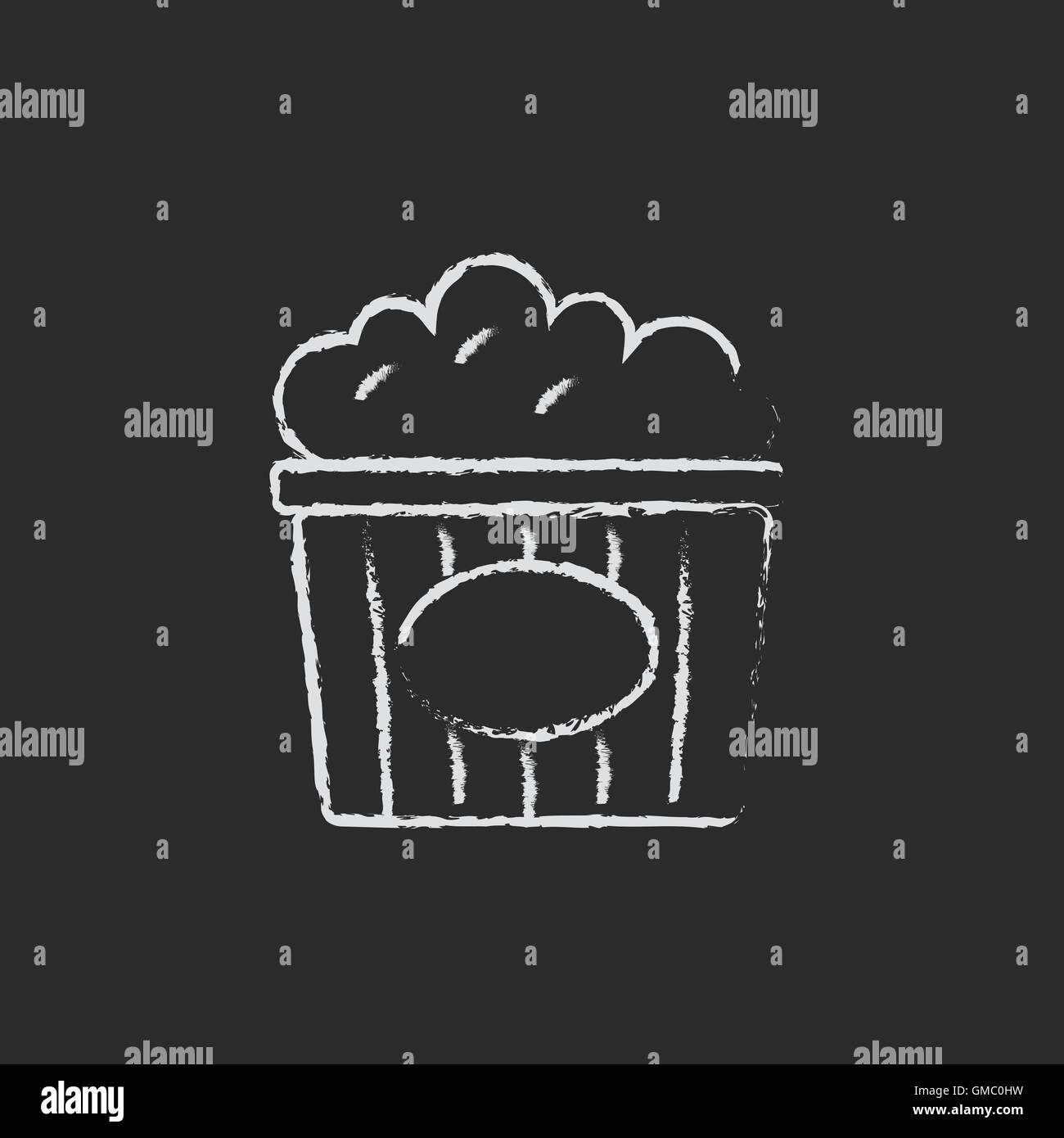 Popcorn box icon in Black and White Stock Photos & Images - Alamy