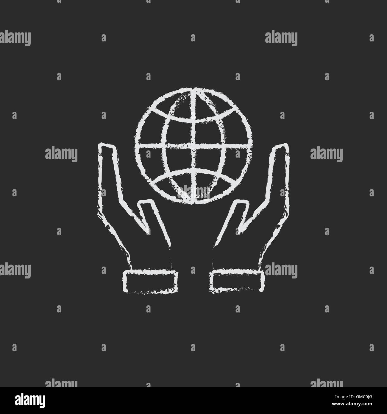 Two Hands Holding Globe Icon Stock Photos & Two Hands Holding Globe ...