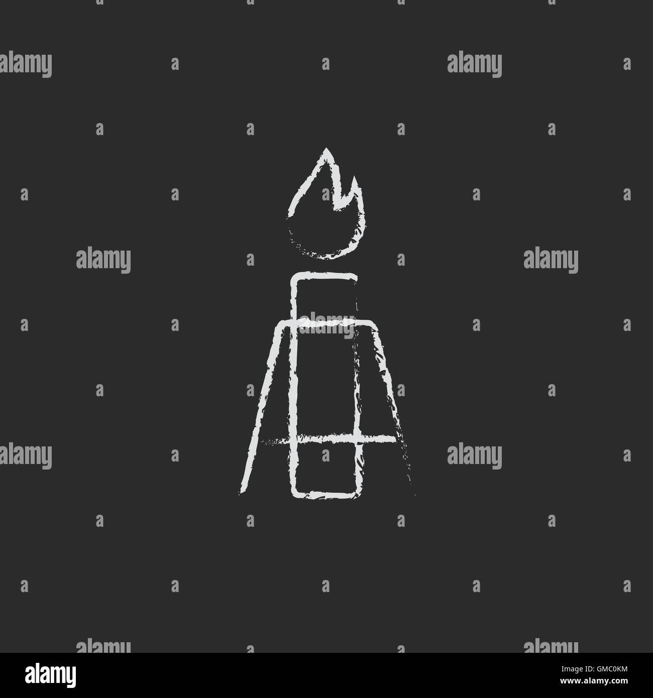 Gas flare icon drawn in chalk Stock Vector Image & Art - Alamy