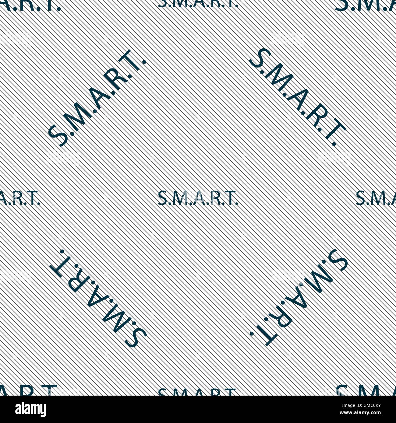 Smart sign icon. Press button. Seamless pattern with geometric texture ...