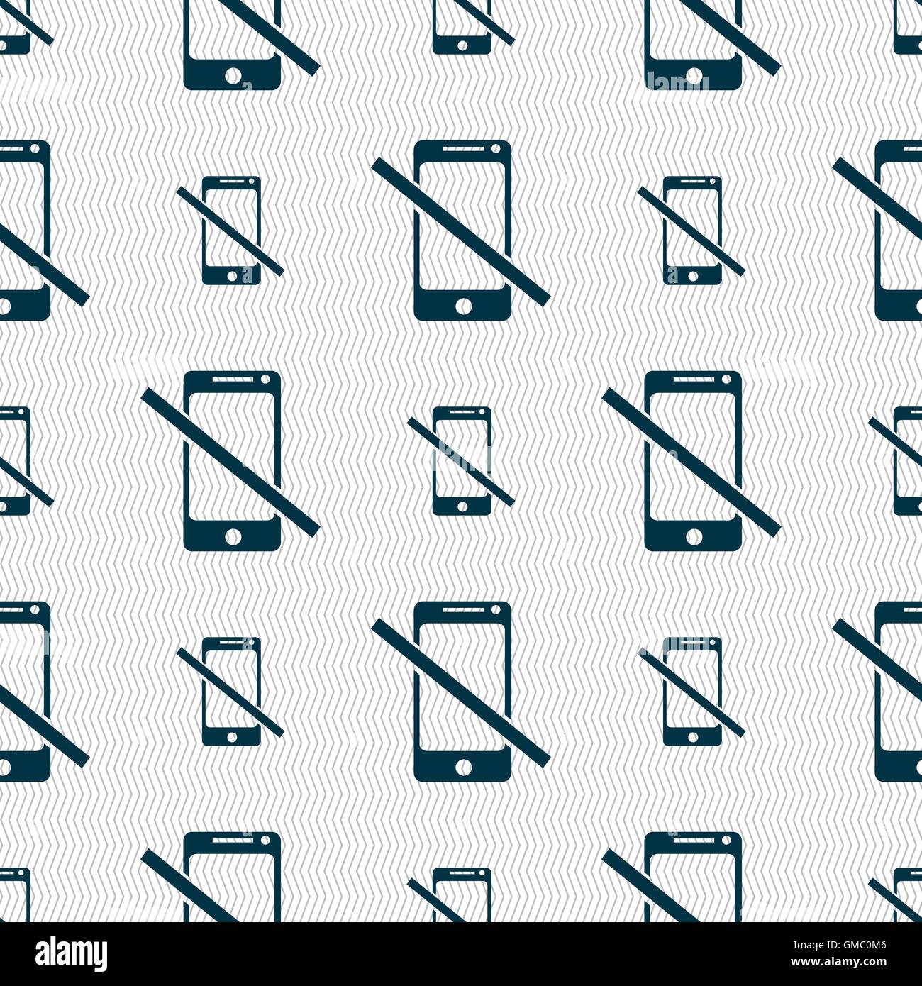 Do not call. Smartphone signs icon. Support symbol. Seamless abstract ...