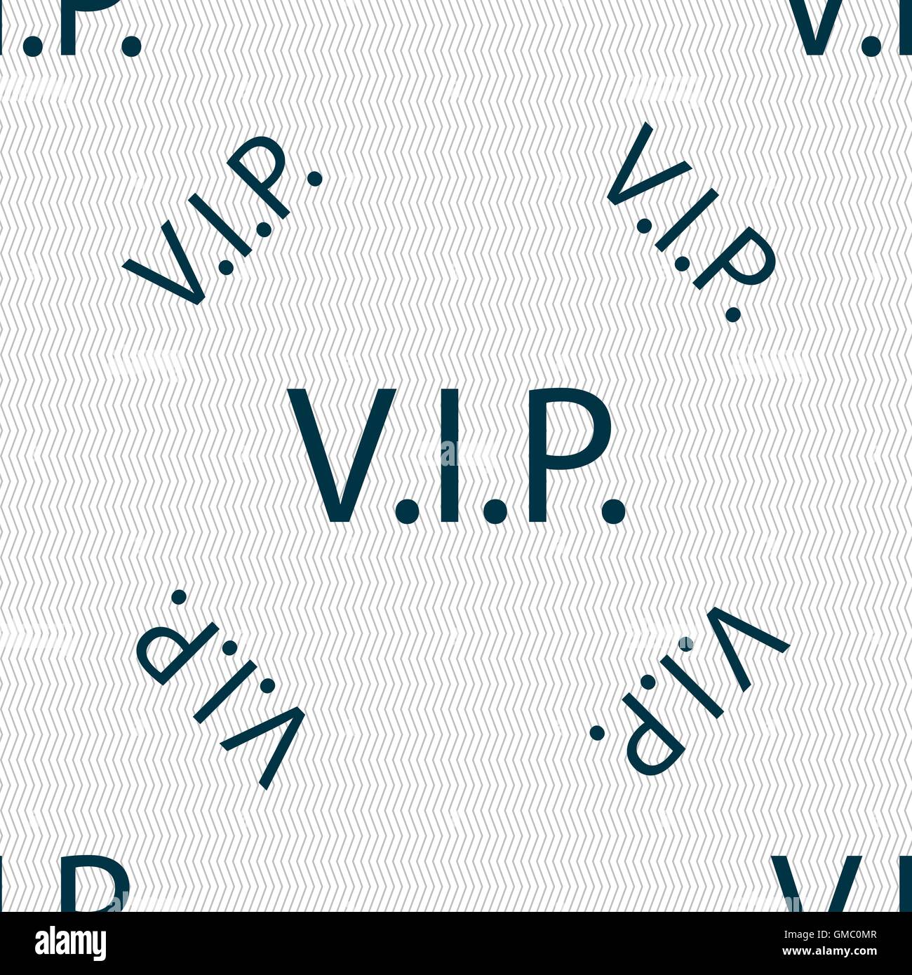 Vip sign icon. Membership symbol. Very important person. Seamless ...