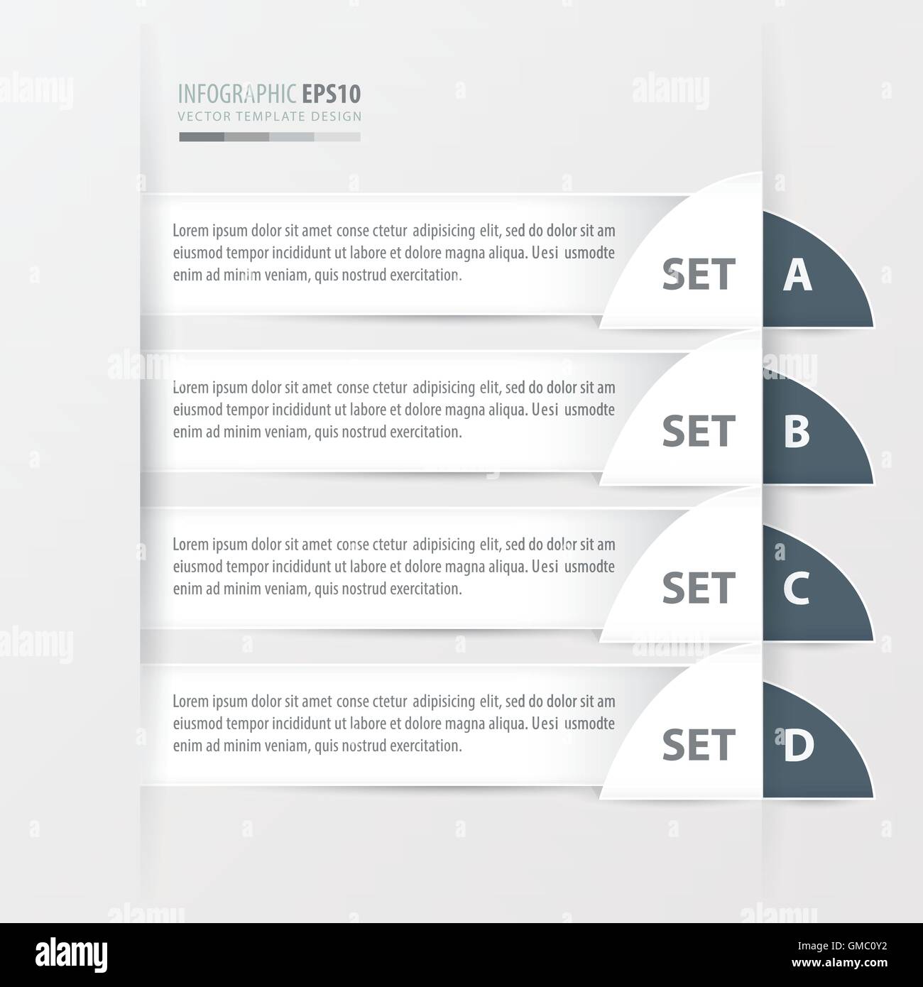 semicircle Modern infographics banner.white color style Stock Vector ...