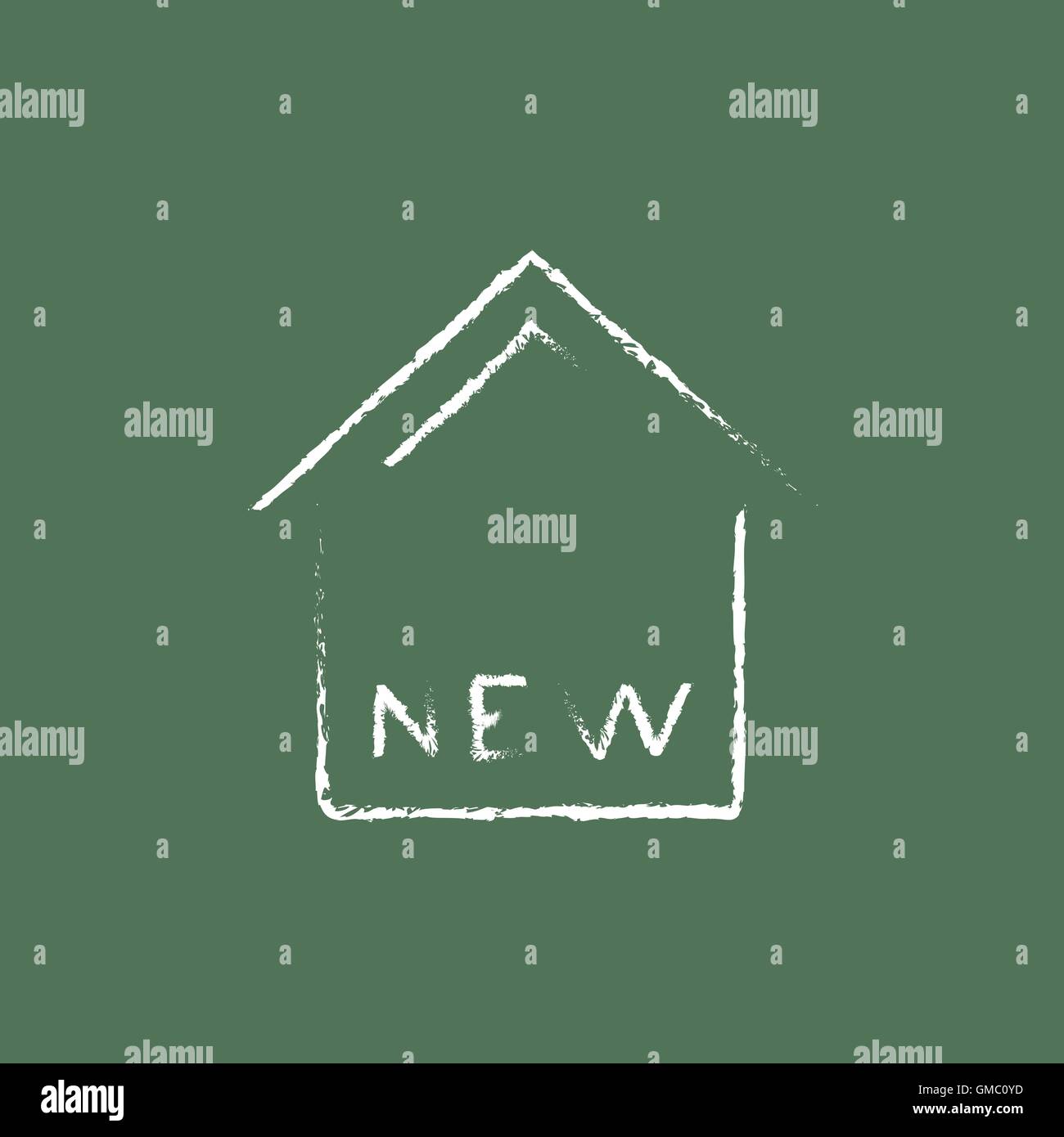 New house icon drawn in chalk Stock Vector Image & Art - Alamy