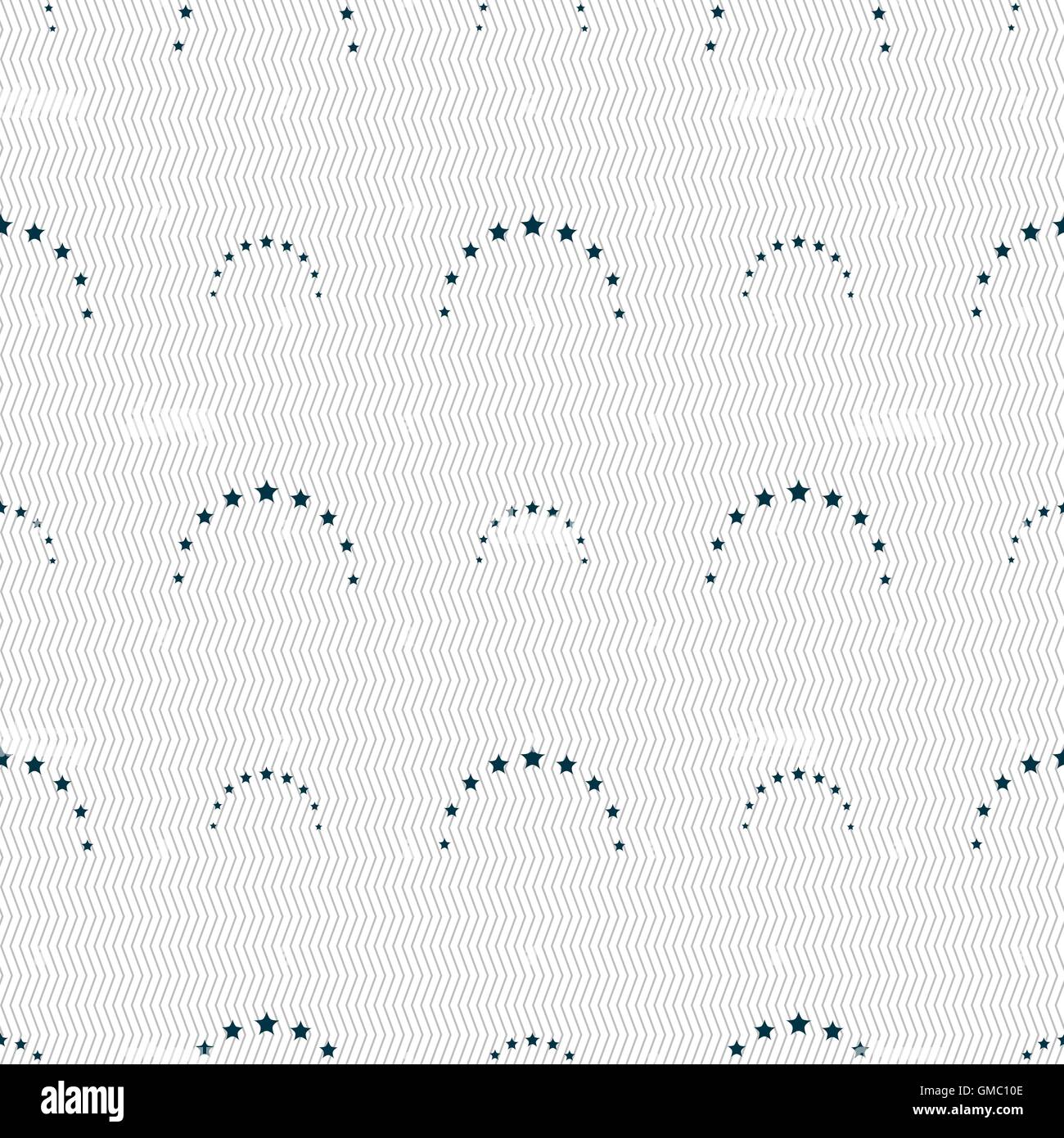 Cursor, arrow minus icon sign. Seamless abstract background with ...
