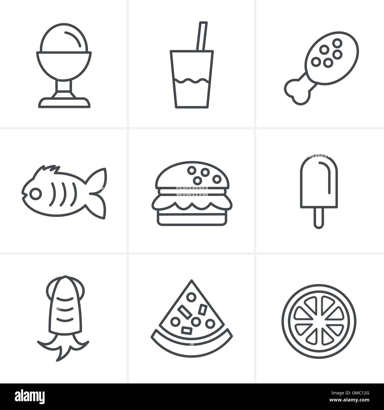 Bakery bread line style Stock Vector Images - Alamy