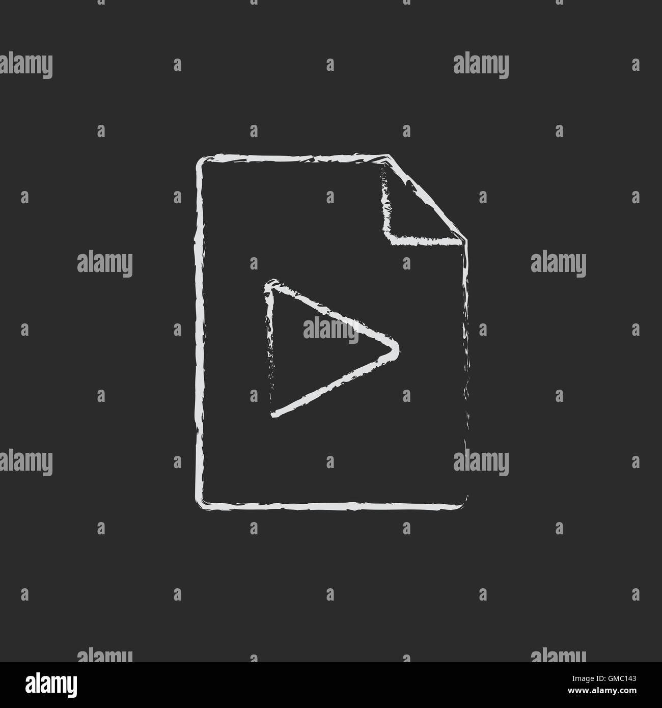 Audio file icon drawn in chalk Stock Vector Image & Art - Alamy